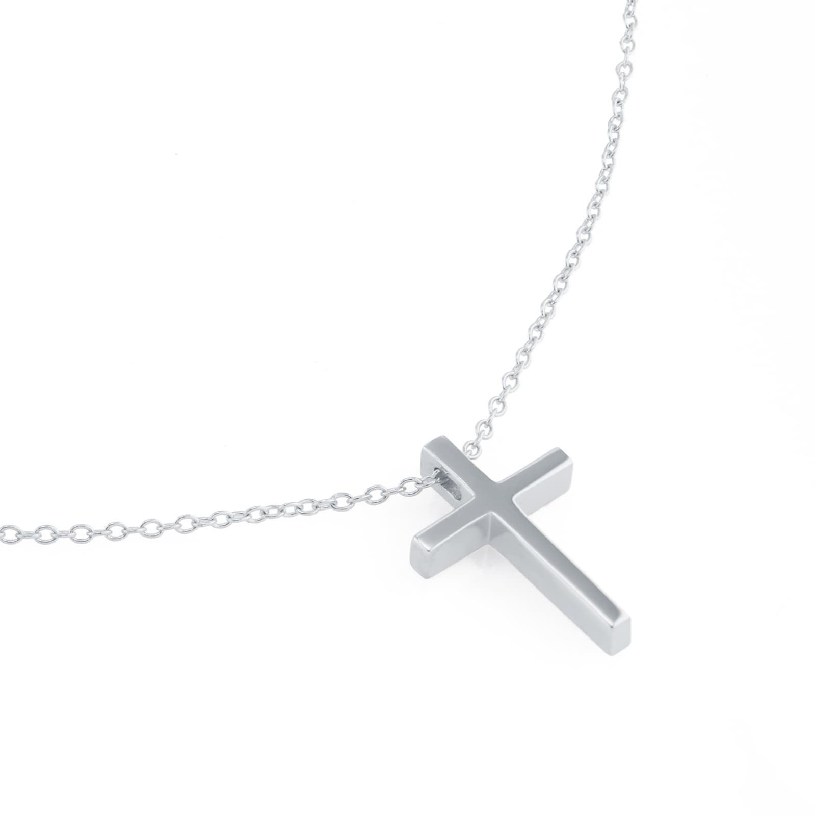 Goldsmiths 18ct White Gold Floating Cross Pendant 09.CA1274.C450.2 ...