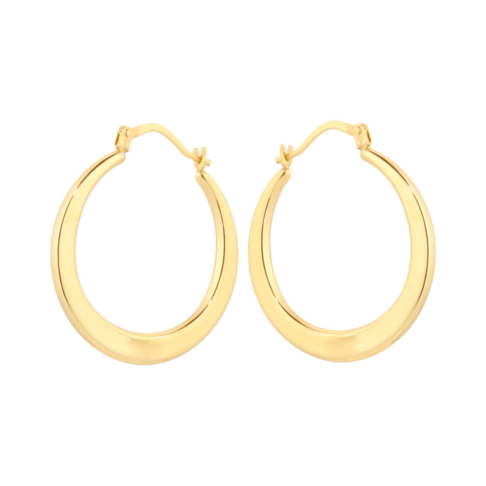 Goldsmiths 18ct Yellow Gold Graduated Creole Hoop Earrings 7.53.8879 ...
