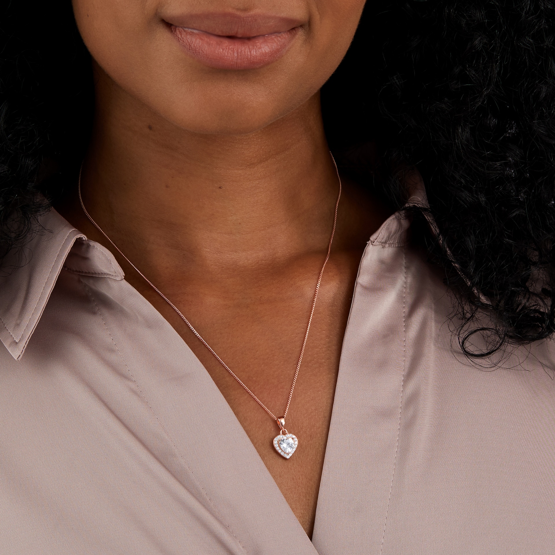 Rose Gold Necklaces for Women, Diamond & Rose Gold Pendants for Sale UK ...