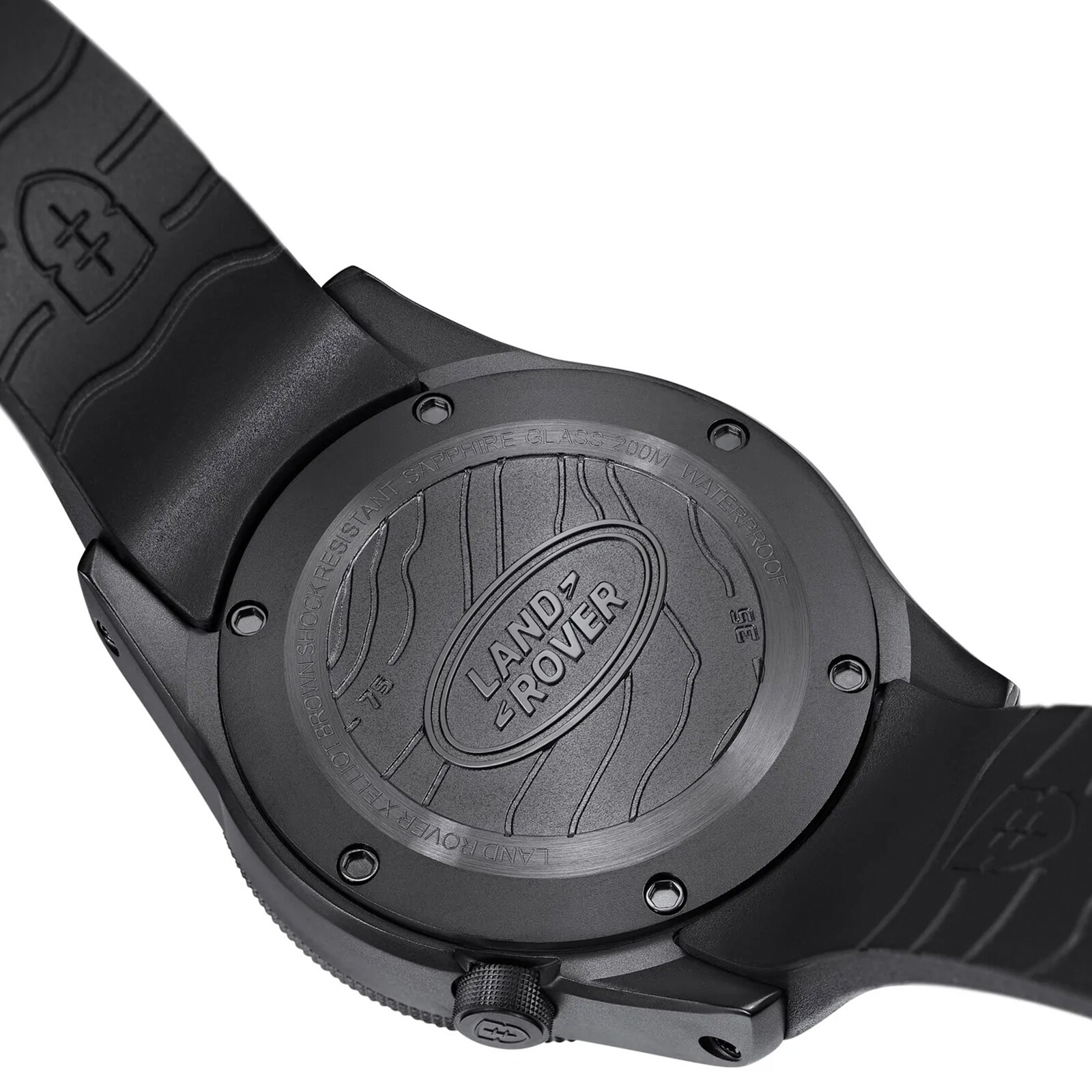 Elliot Brown Holton Land Rover 43mm Mens Watch Black Rubber Land Rover ...