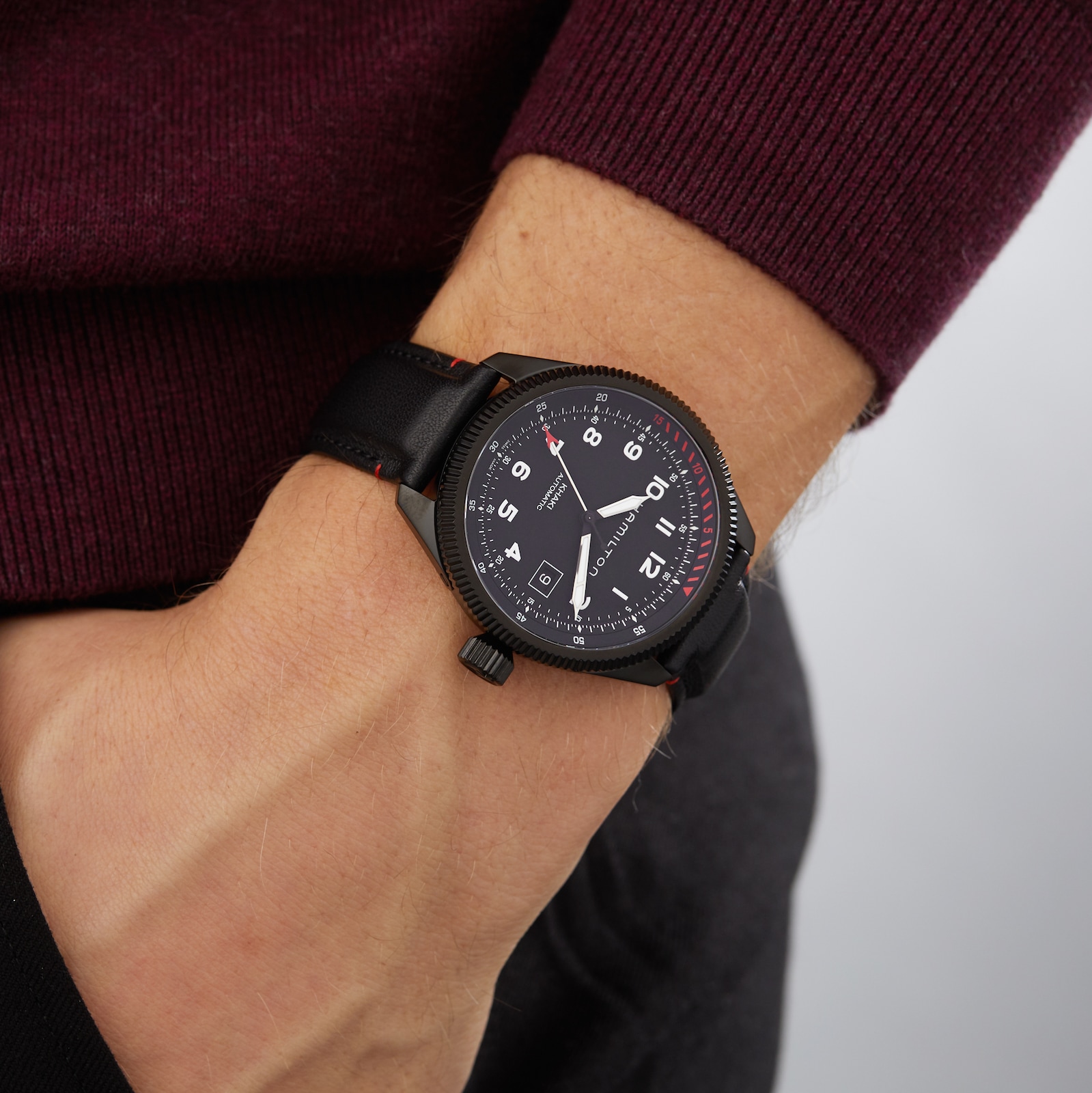 Hamilton Khaki Aviation Takeoff Air Zermatt Auto 42mm Mens Watch ...