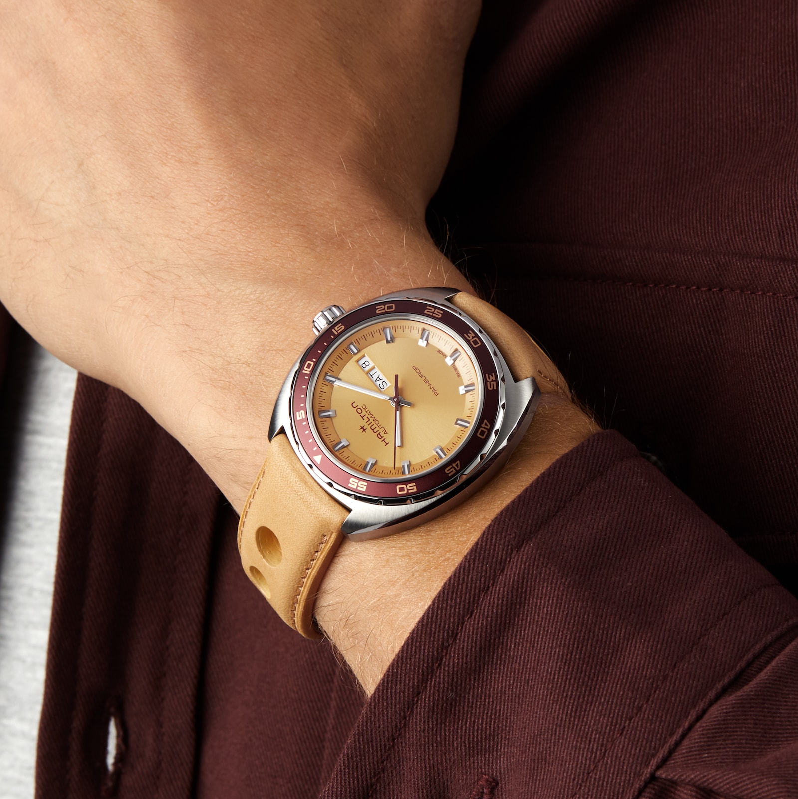 Hamilton American Classic Pan Europ Day Date Automatic 42mm Mens Watch ...