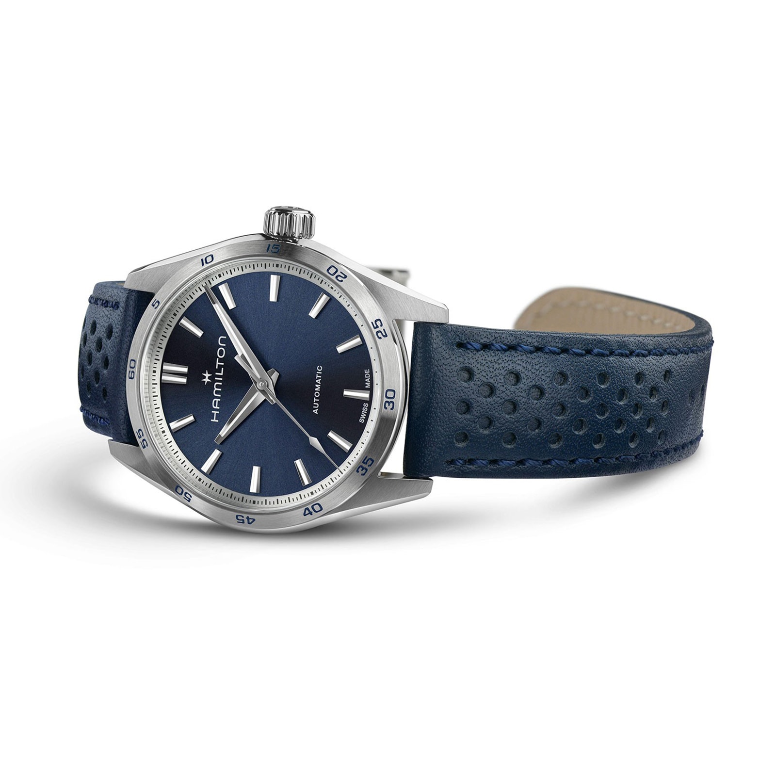 Hamilton Jazzmaster Performer Automatic 38mm Mens Watch Blue H36215640 ...