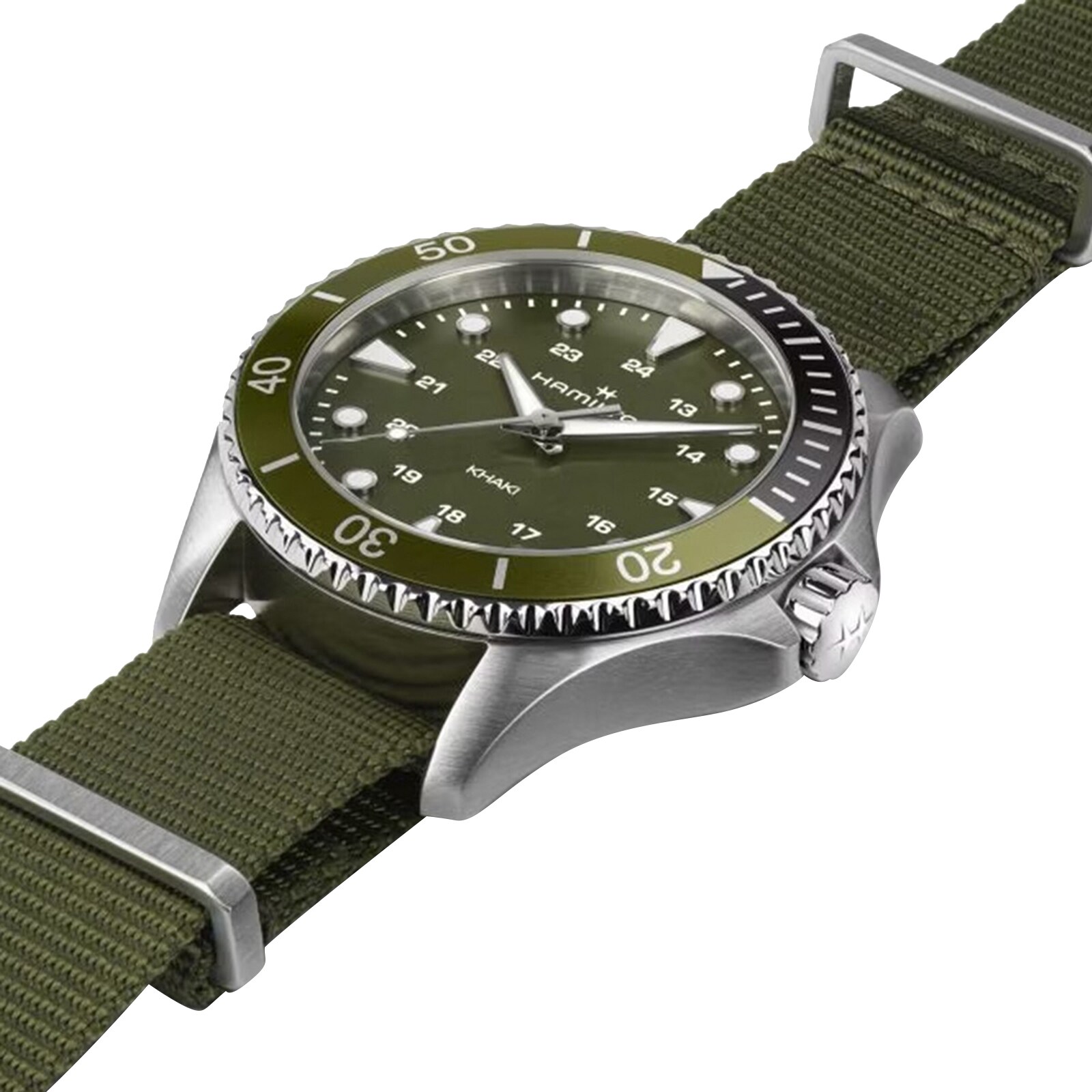 Hamilton Khaki Navy Scuba Quartz 37mm Mens Watch Green H82241961 ...