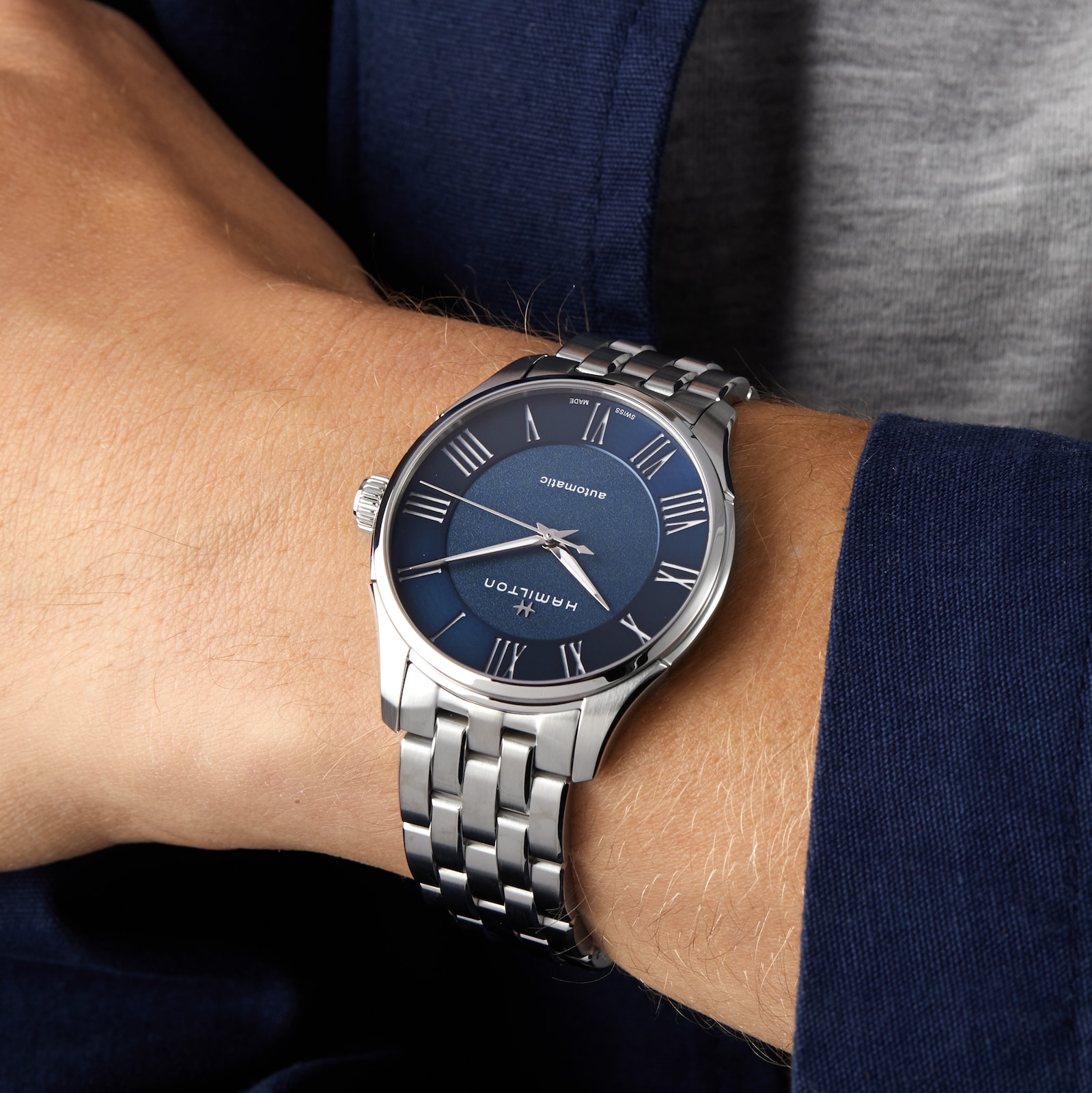 Hamilton Jazzmaster Automatic 40mm Mens Watch H42535140 | Goldsmiths