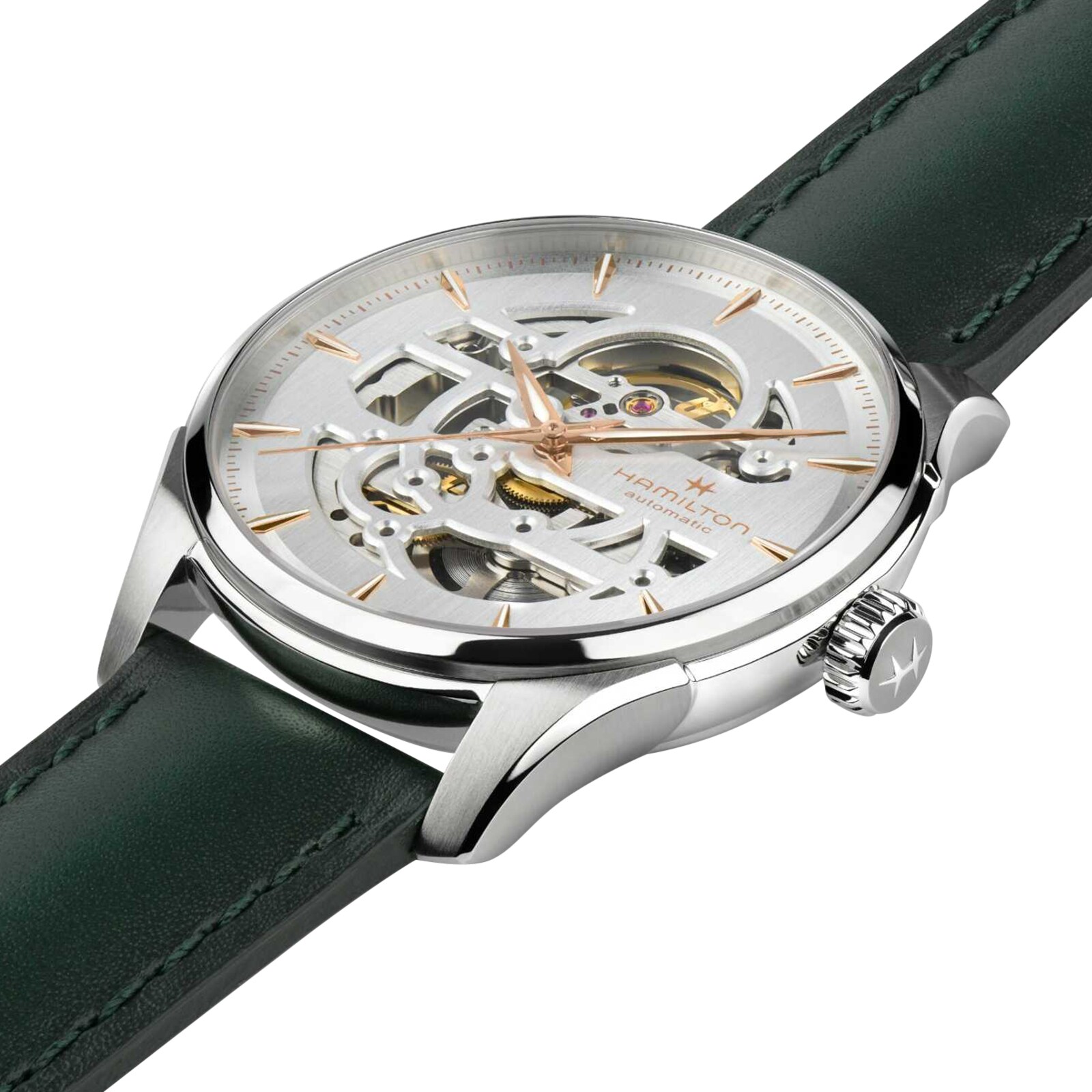 Hamilton Jazzmaster Skeleton 40mm Mens Watch White H42535810 | Goldsmiths