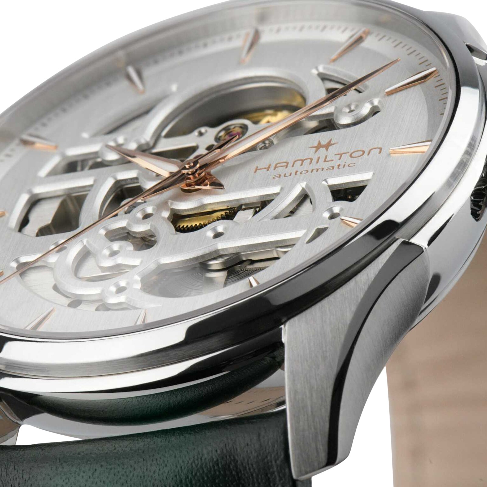 Hamilton Jazzmaster Skeleton 40mm Mens Watch White H42535810 | Goldsmiths