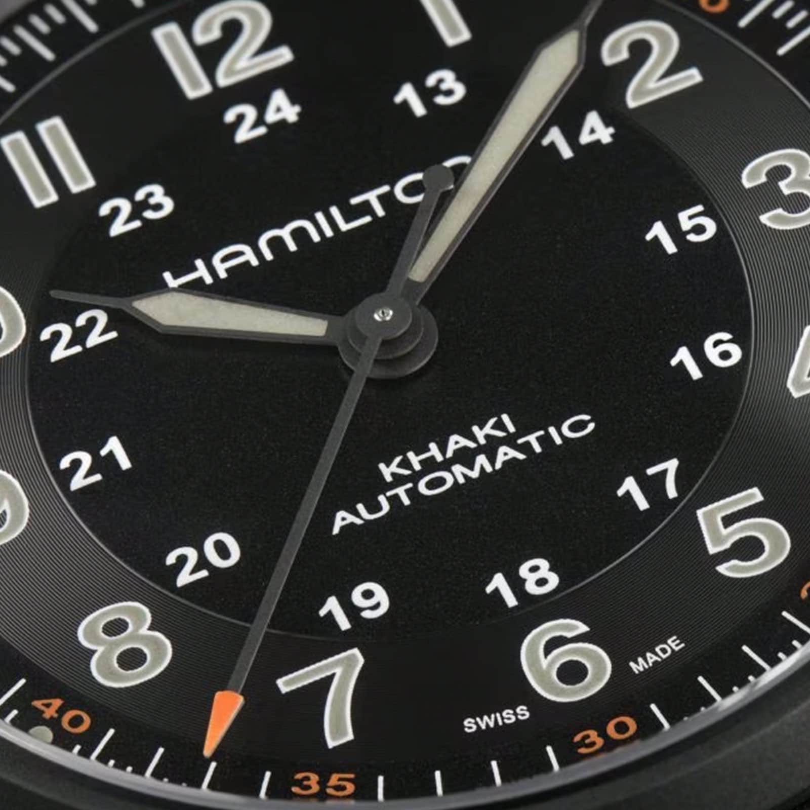 Hamilton Khaki Field Titanium Automatic 42mm Mens Watch Black H70665130 ...