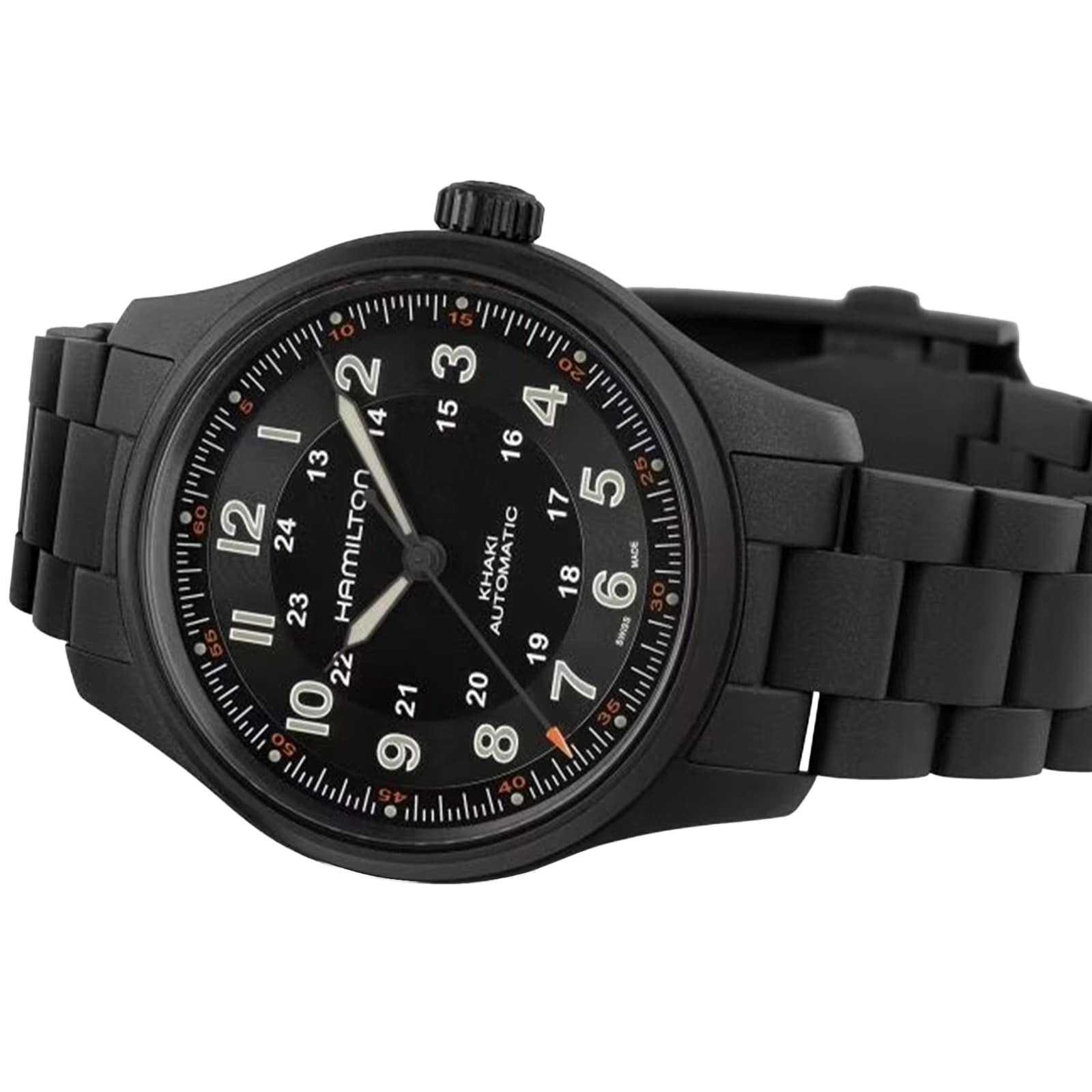 Hamilton Khaki Field Titanium Automatic 42mm Mens Watch Black H70665130 ...