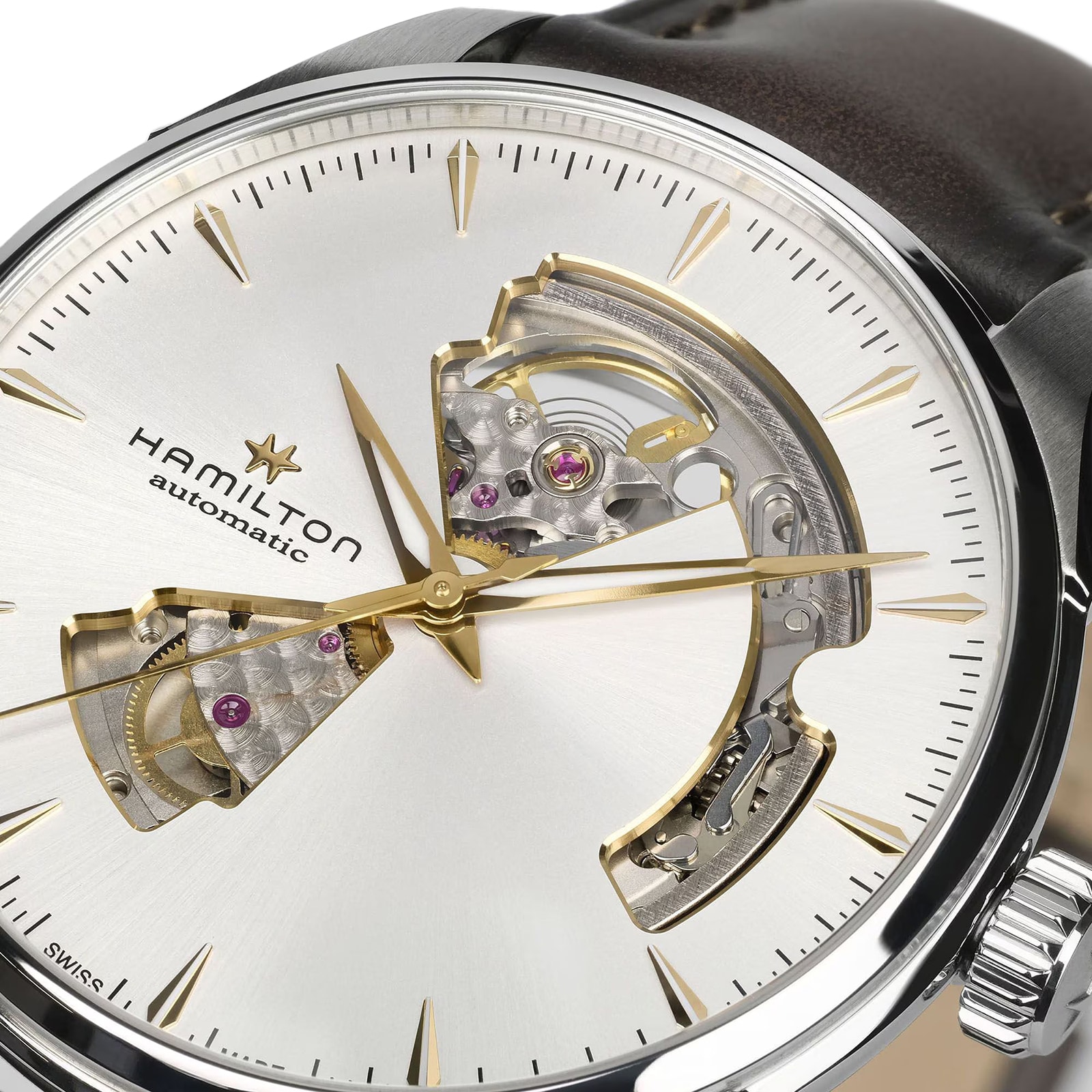 Hamilton Jazzmaster Open Heart Auto 40mm Mens Watch Silver H32675551 ...