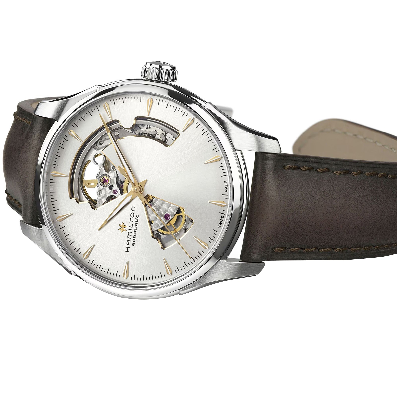 Hamilton Jazzmaster Open Heart Auto 40mm Mens Watch Silver H32675551 ...