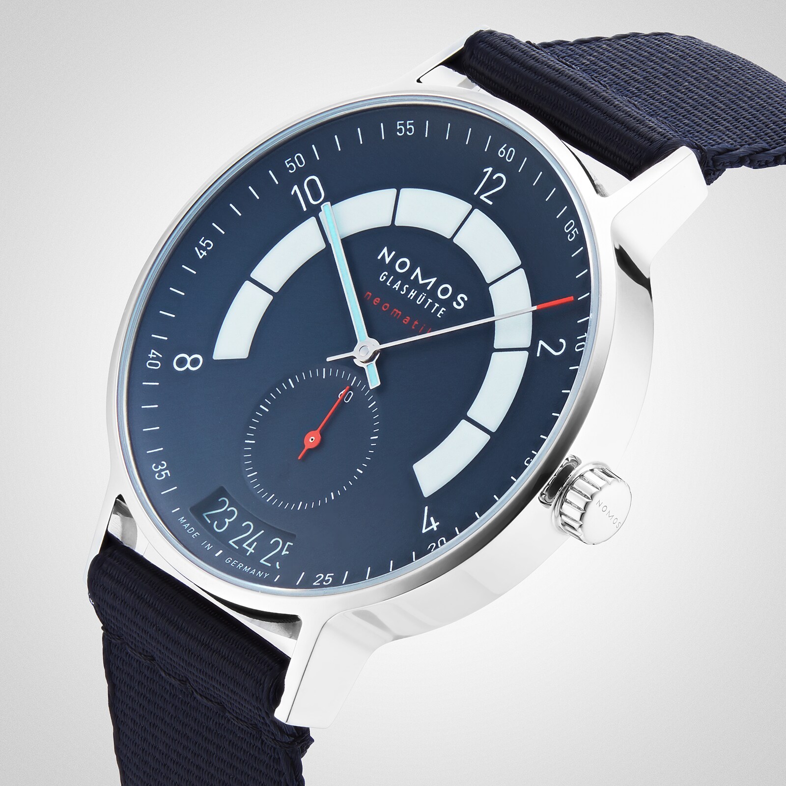 NOMOS Glashutte Autobahn Neomatik 41 Midnight Blue 1302 | Mappin and Webb