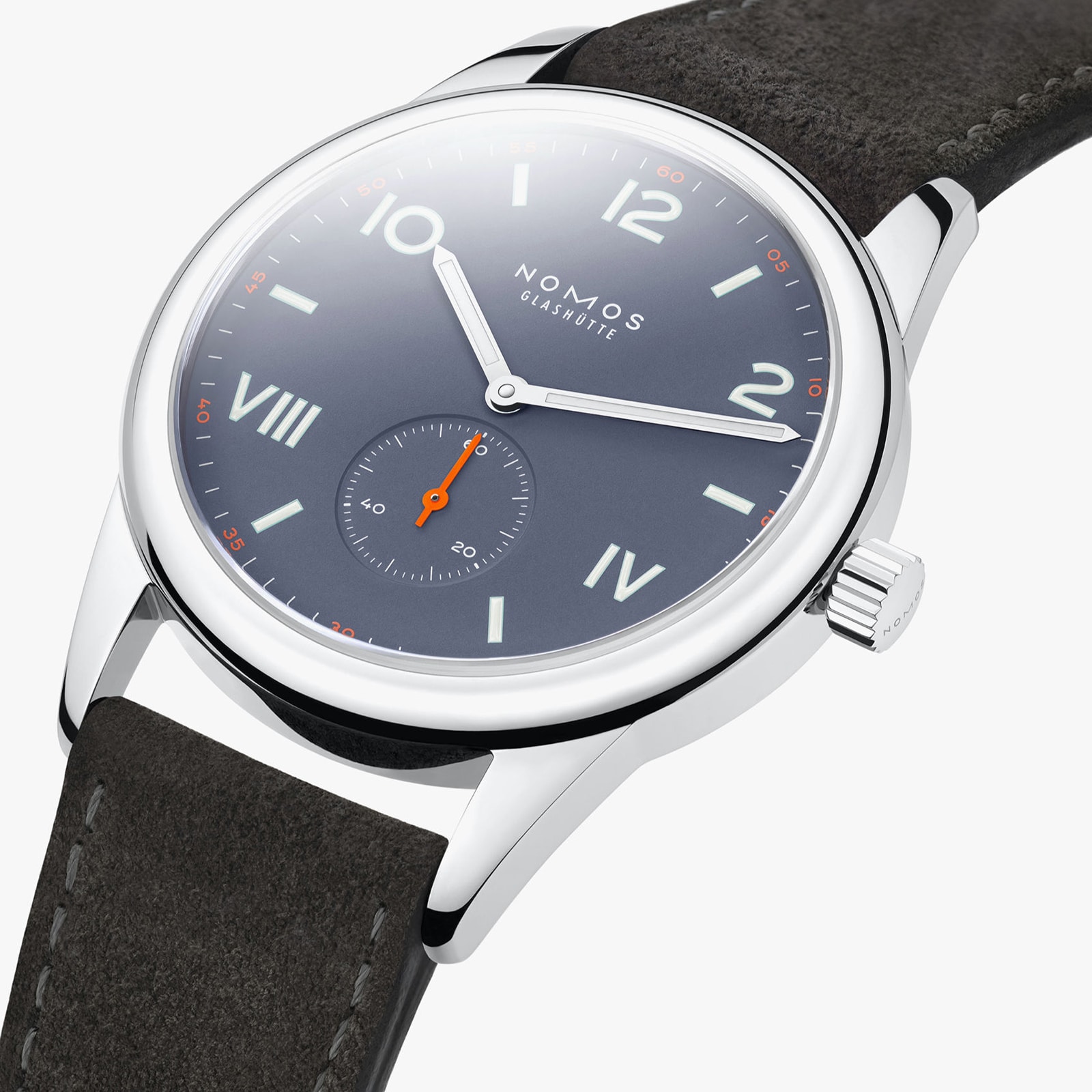 NOMOS Glashutte Club Campus Blue Purple 38mm Watch 730 | Mappin and Webb