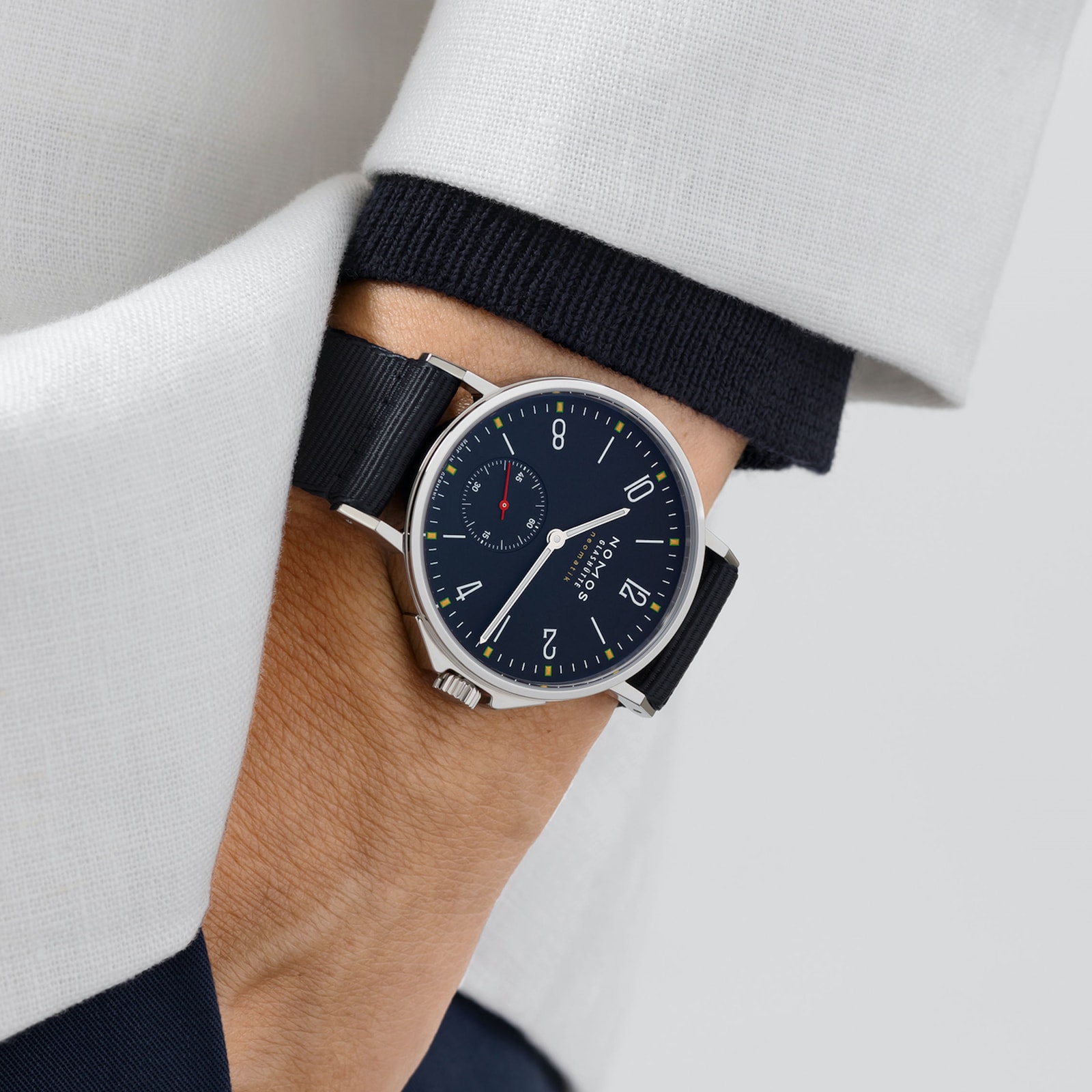 NOMOS Glashutte Ahoi Neomatik Atlantic 36mm Unisex Watch 567 | Goldsmiths