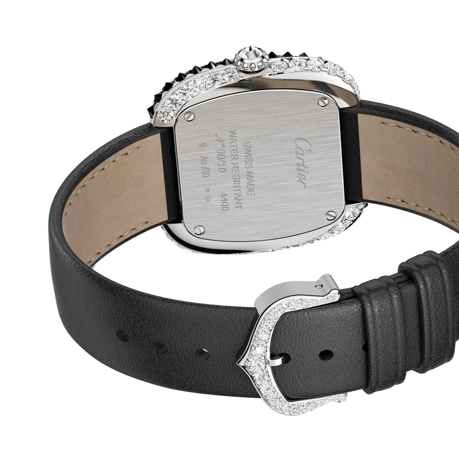 Cartier Coussin De Cartier watch, Medium Model, Quartz Movement, White ...