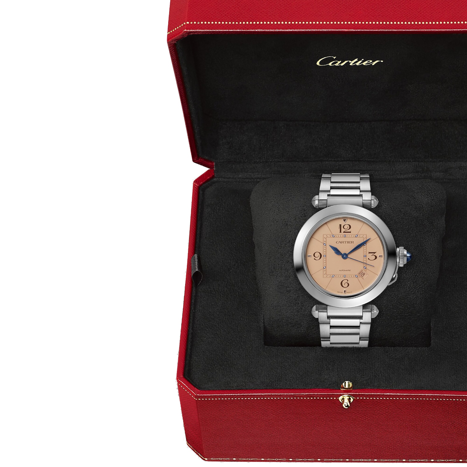 Cartier Pasha de Cartier watch, 41 mm, mechanical movement with ...