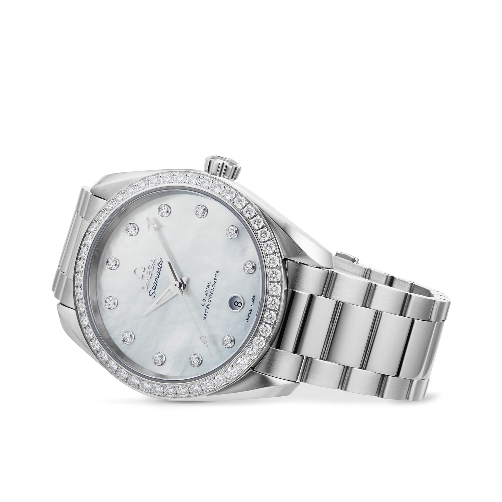 Omega Seamaster Aqua Terra Diamond 38mm Ladies Watch O22015382055001 ...