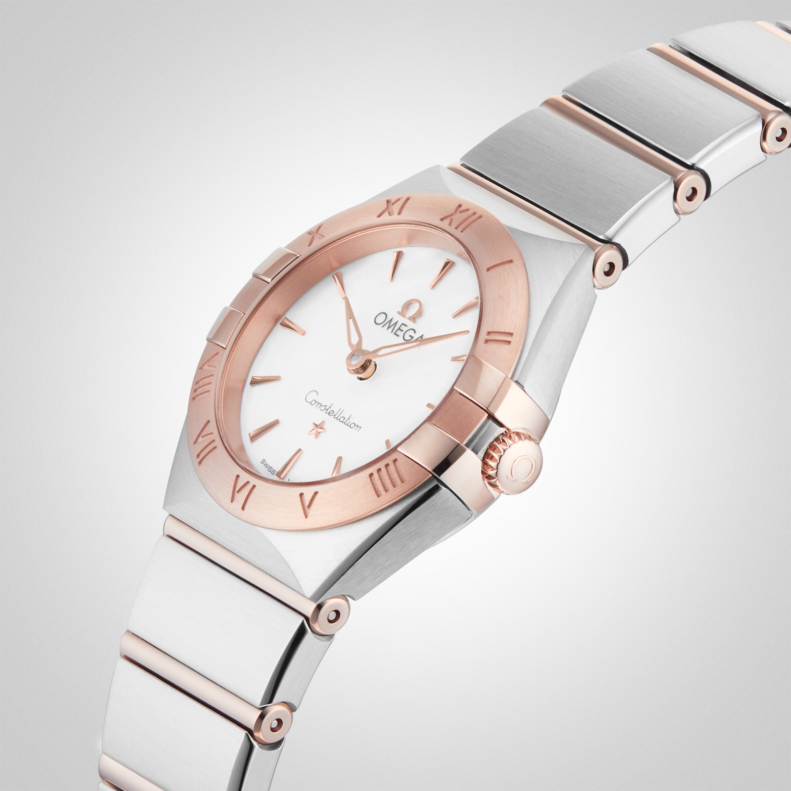 Omega Constellation 25mm, Steel ‑ Sedna™ Gold On Steel ‑ Sedna™ Gold Ladies Watch ...