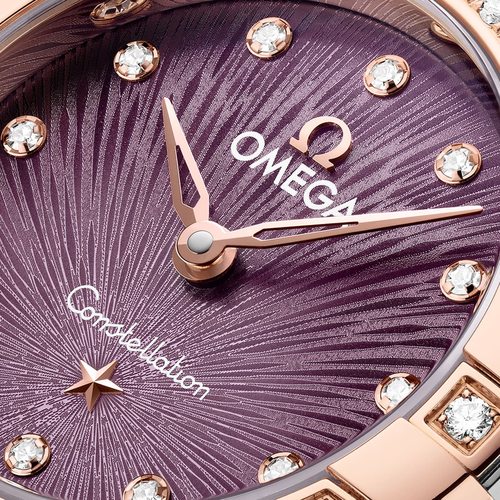 Omega Constellation Sedna Gold 25mm Ladies Watch Purple O13125256060002 ...