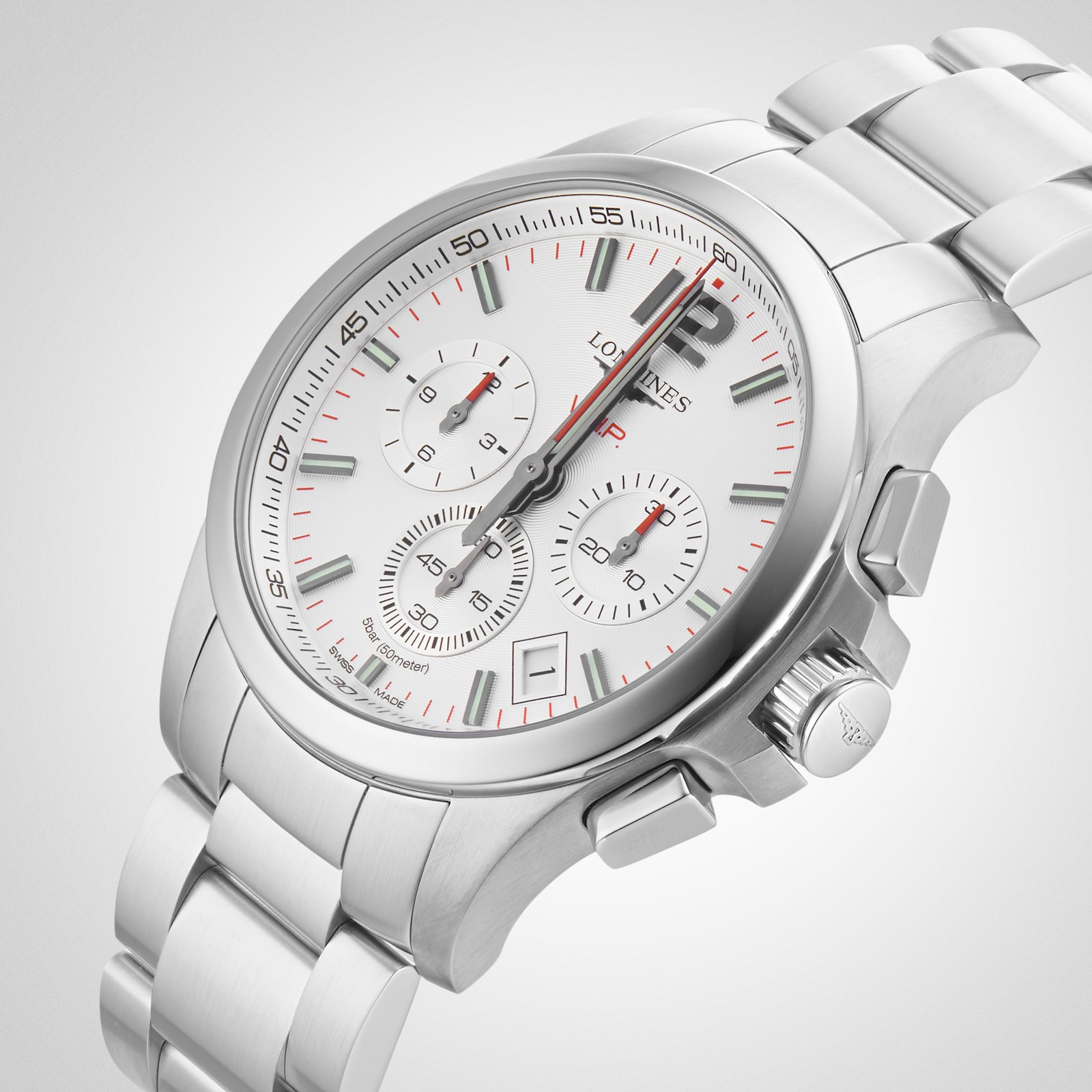 Longines Conquest V.H.P 42mm Mens Watch Silver L37174766 | Goldsmiths