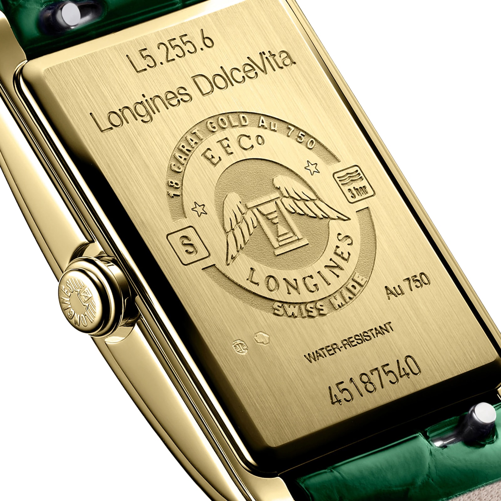 Longines DolceVita 20.5mm X 32mm Ladies Watch Green L52556952 | Goldsmiths