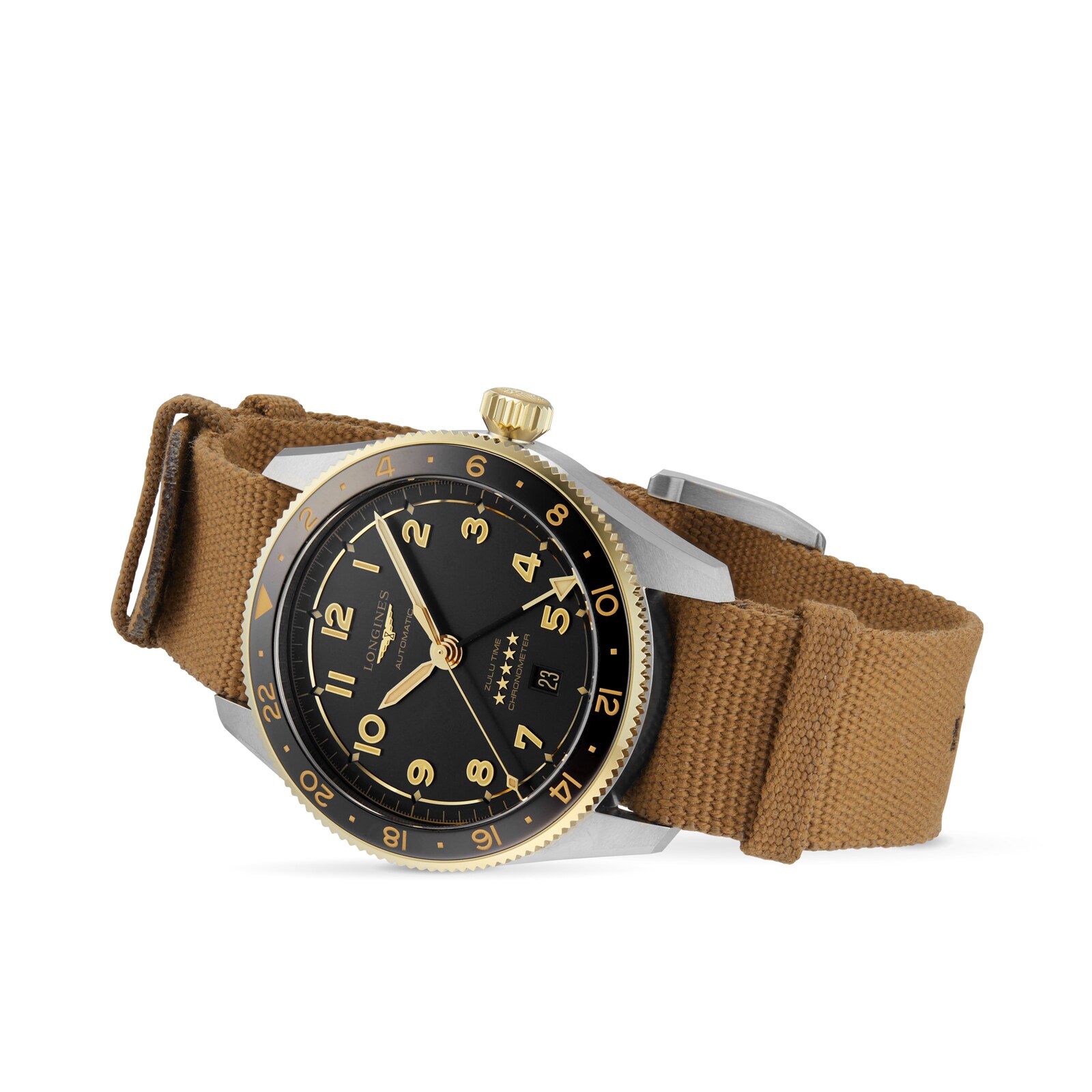 Longines Spirit Zulu Time 42mm Mens Watch Black L38125539 | Watches Of ...
