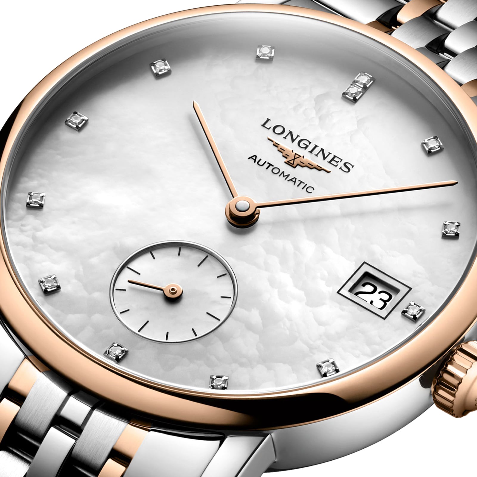 Longines Elegant Collection 34.5mm Ladies Watch Rose Gold L43125877 ...