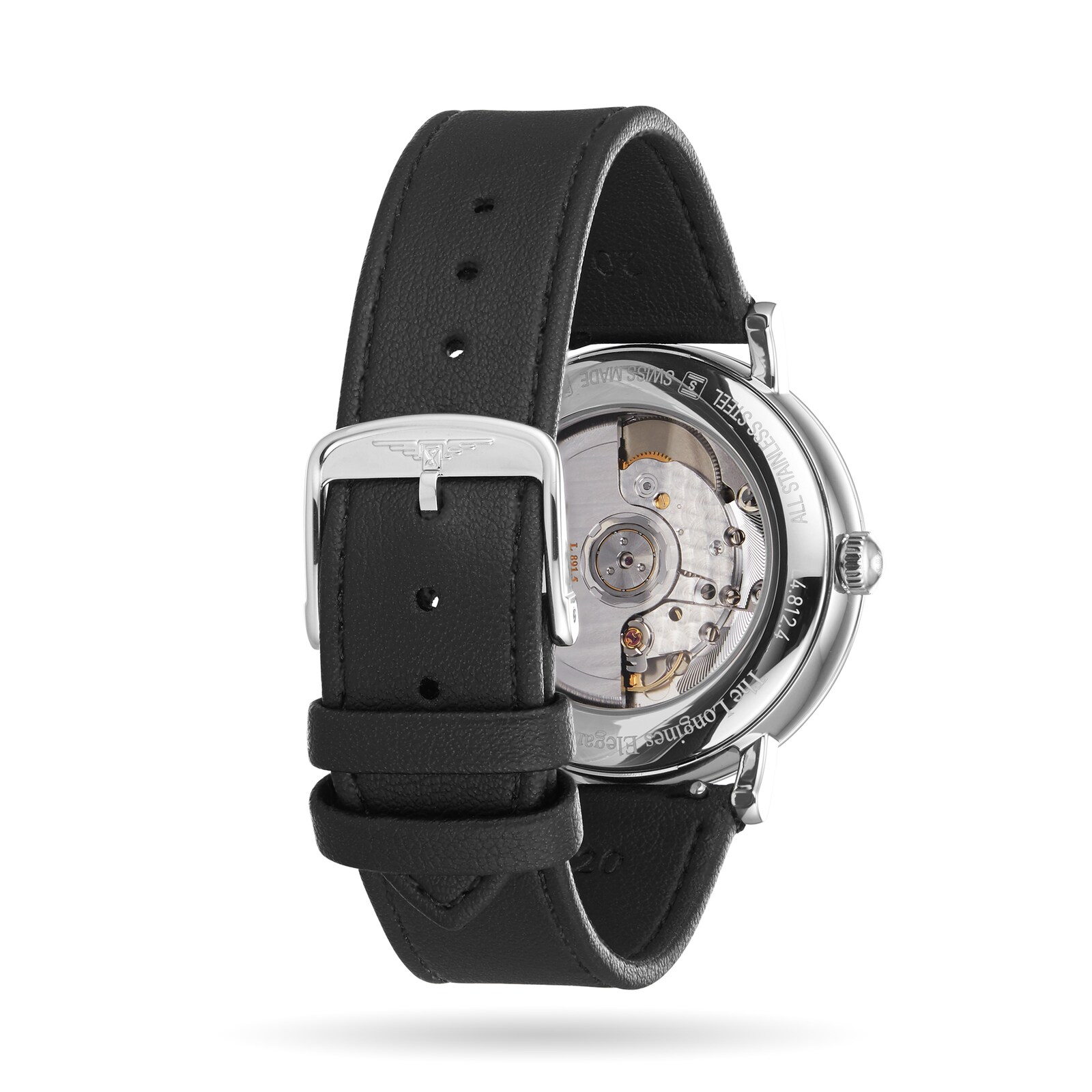 Longines Elegant Collection 39mm Mens Watch Black Strap L48124110 ...