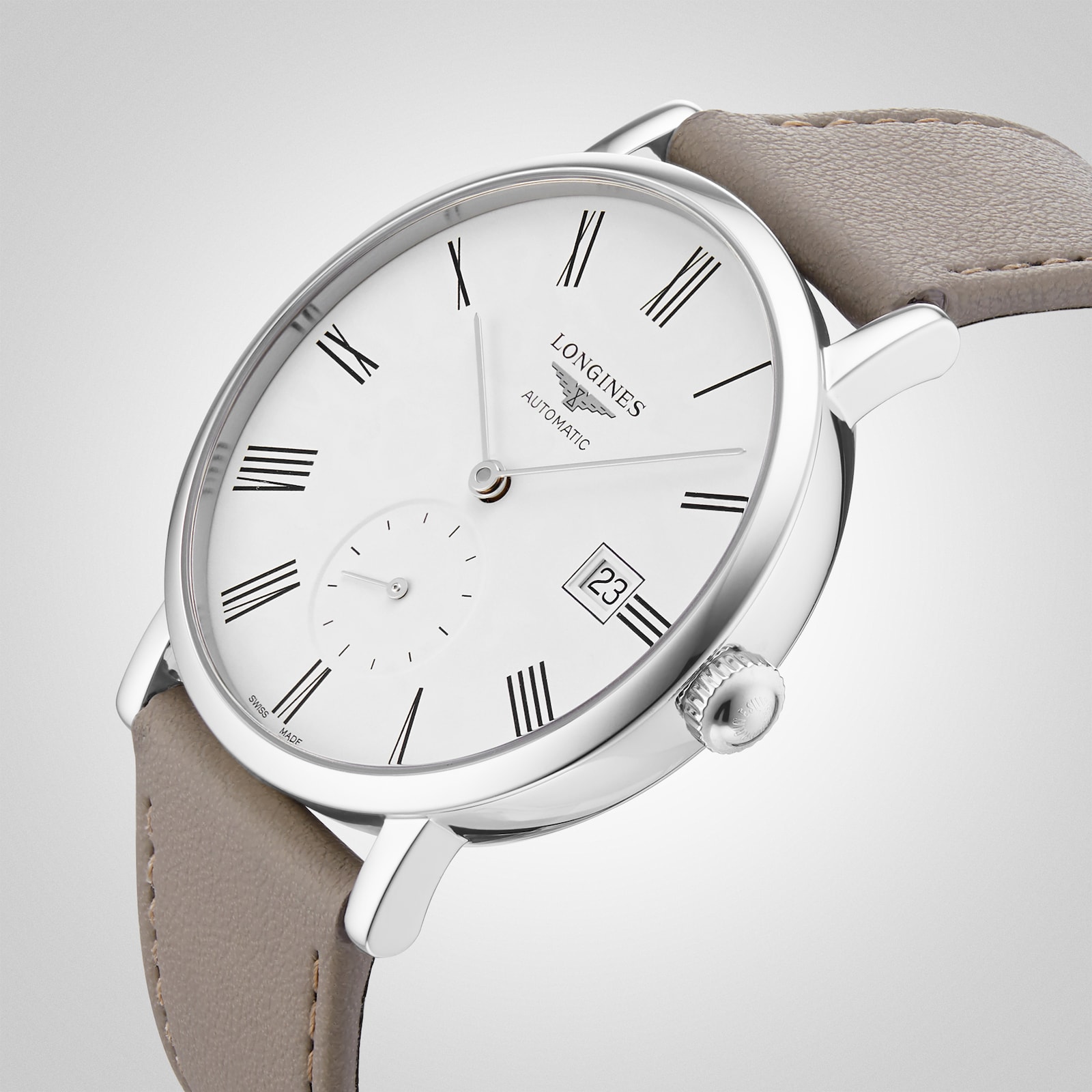 Longines Elegant Collection 39mm Mens Watch Beige Strap L48124112 ...