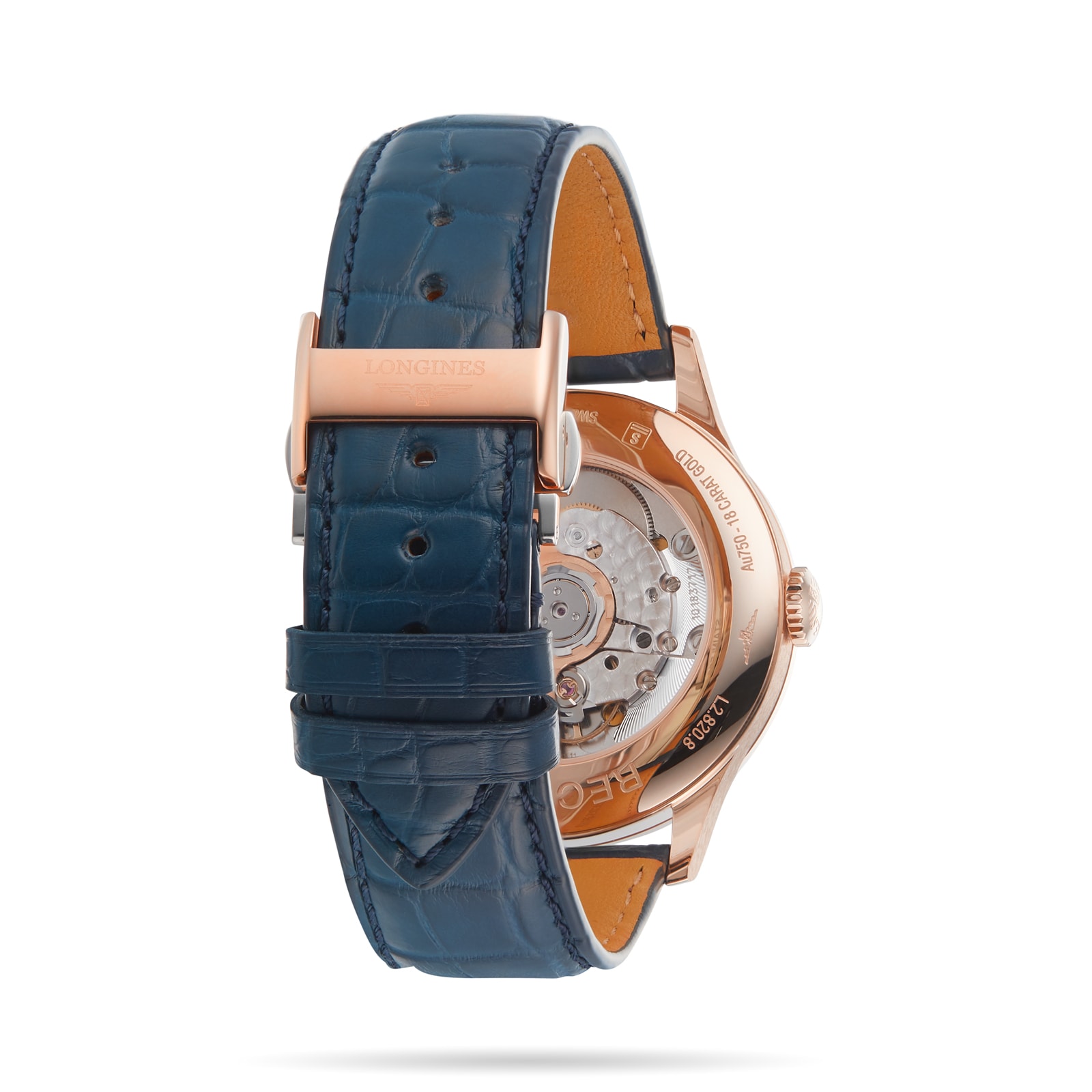 Longines Record 38.5mm Mens Watch Sunray Blue L28208922 | Goldsmiths