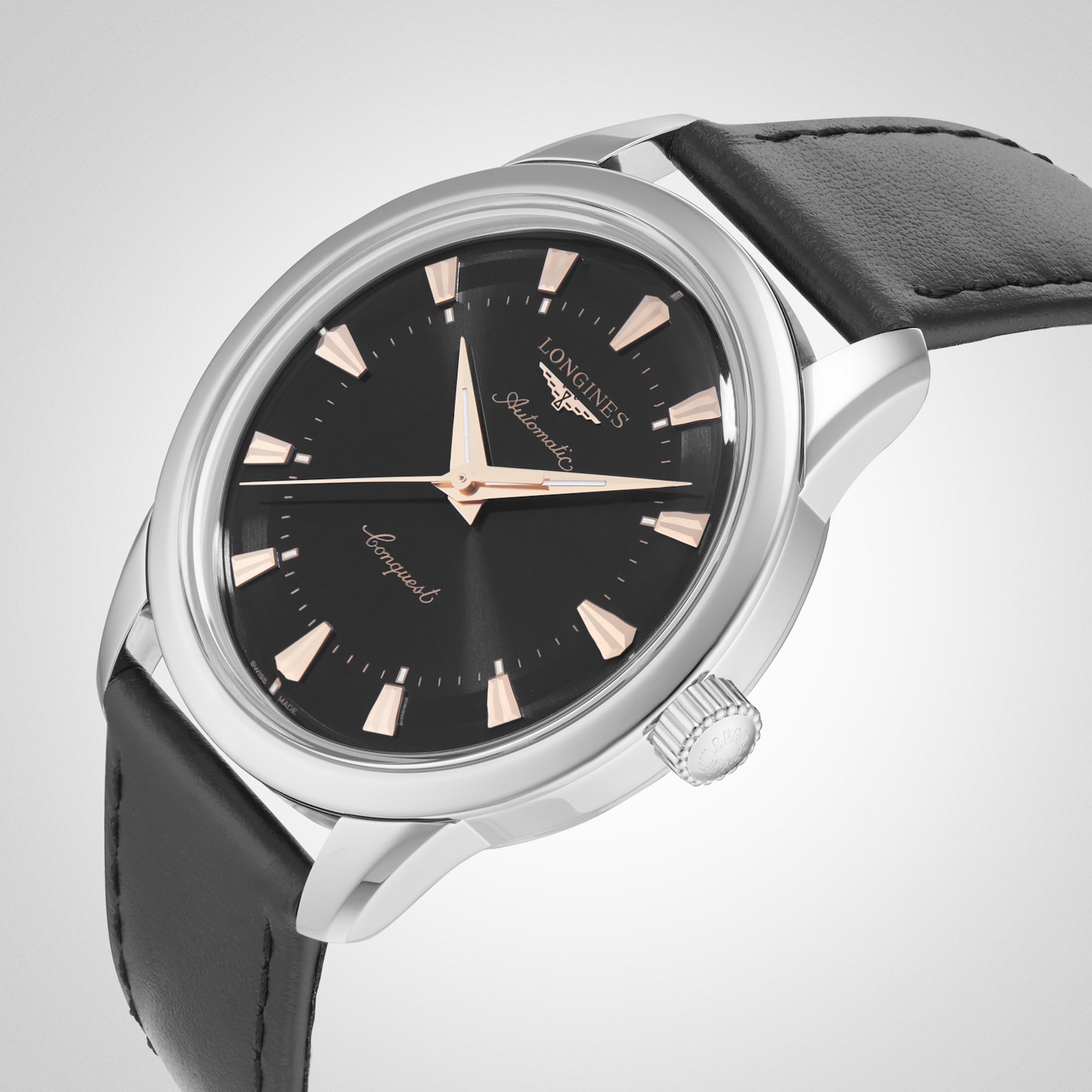 Longines Conquest Heritage 40mm Mens Watch Black L16504522 | Goldsmiths