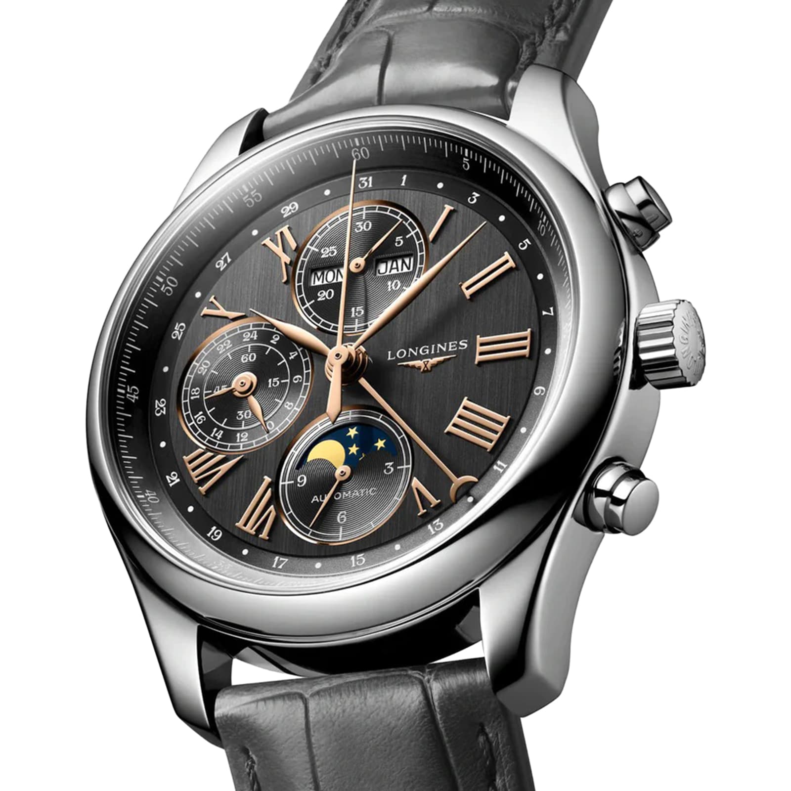 Longines Master Collection 42mm Mens Watch Grey L27734612 | Goldsmiths