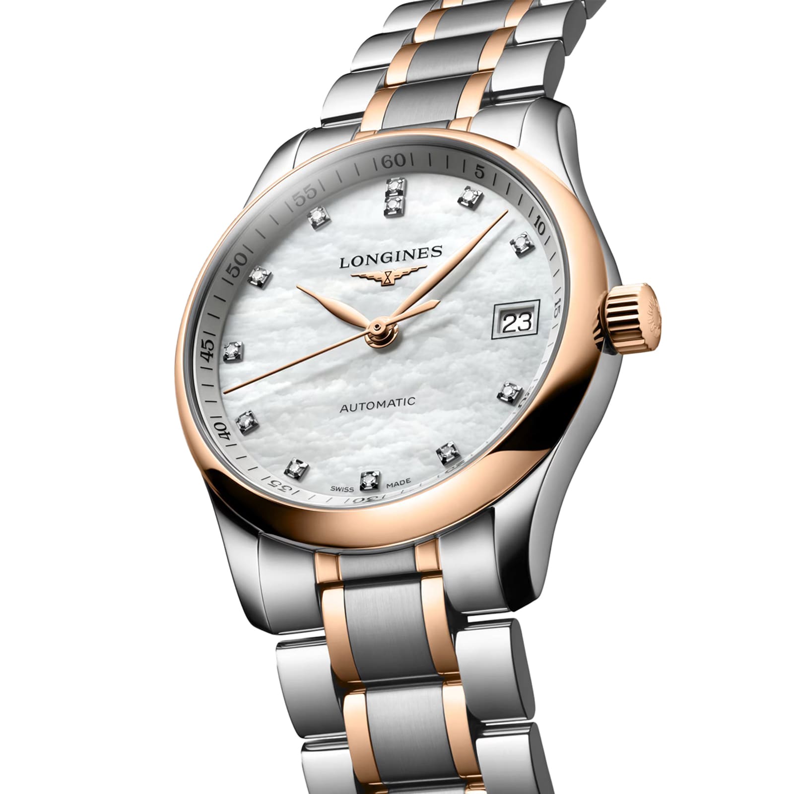 Longines Master Collection 34mm Ladies Watch Mother Of Pearl L23575897 ...