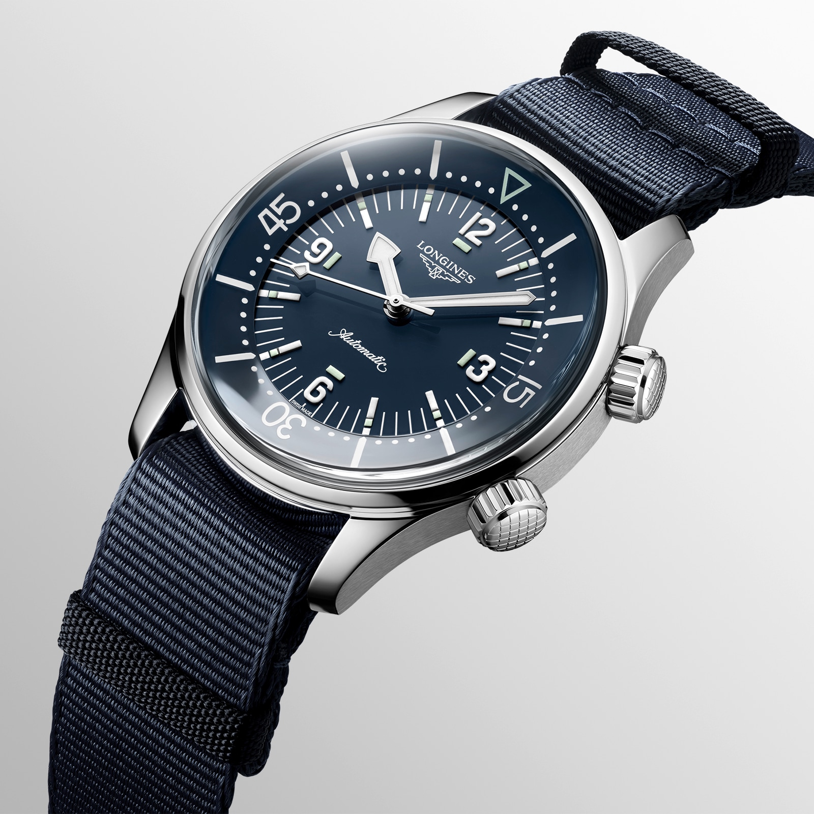 Longines Legend Diver 39mm Mens Watch Blue Fabric L37644902 | Watches ...