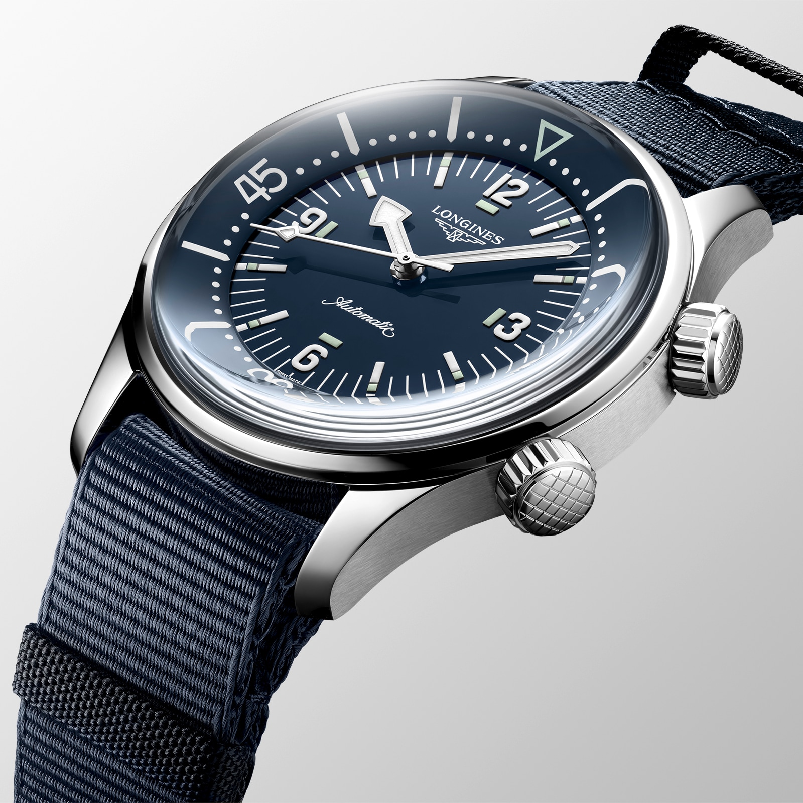 Longines Legend Diver 39mm Mens Watch Blue Fabric L37644902 | Goldsmiths