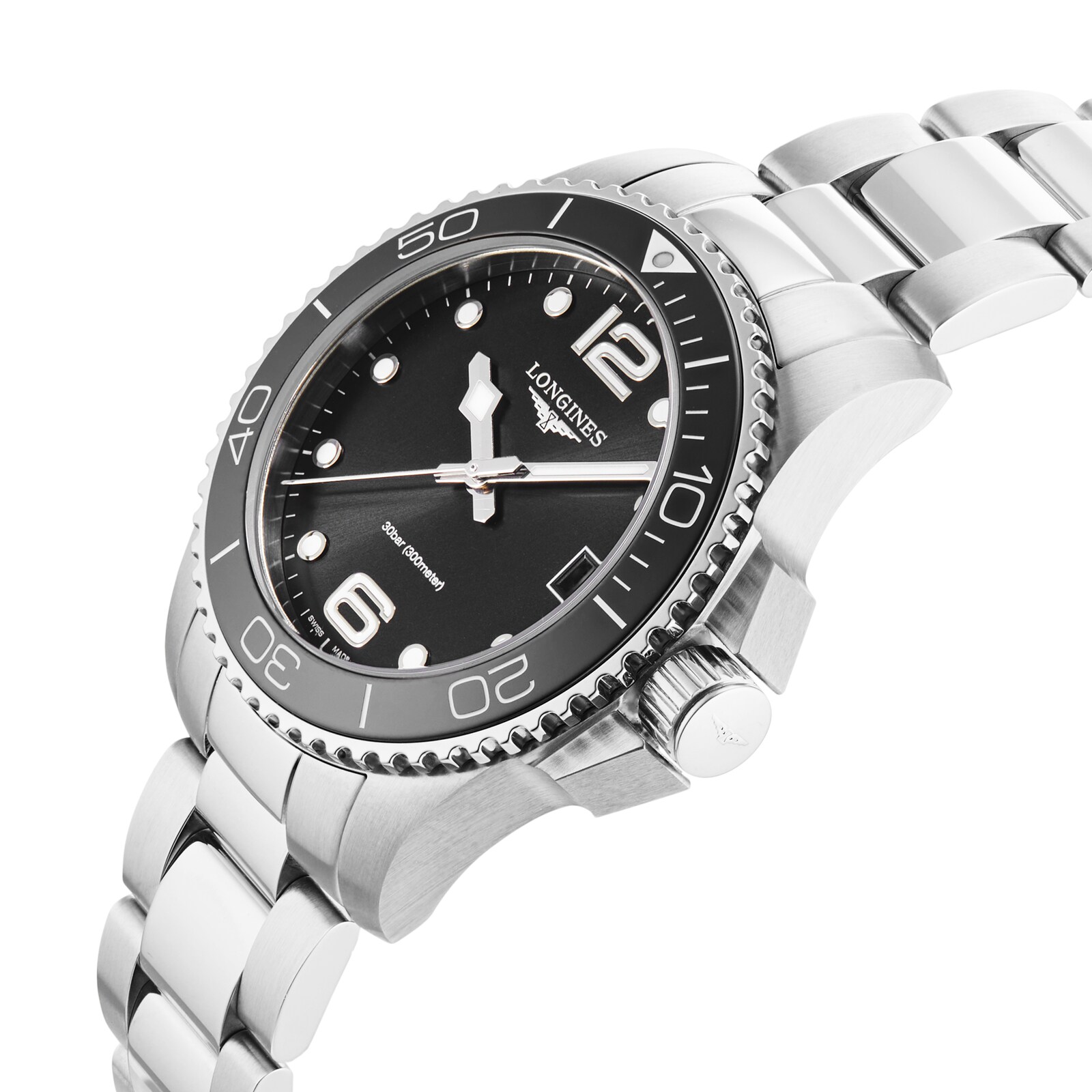 Longines Hydroconquest 32mm Ladies Watch Black L33704566 | Watches Of ...