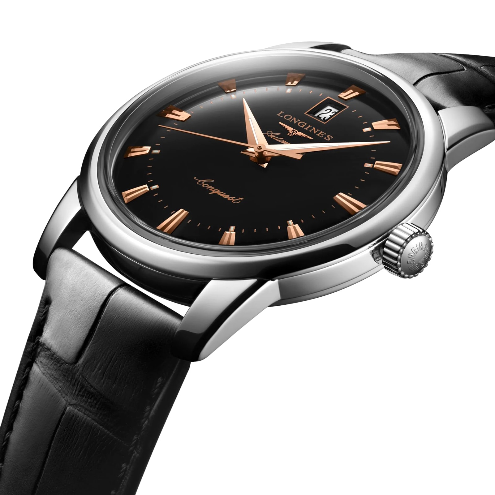 Longines Conquest Heritage Mens Watch Black L16454524 | Goldsmiths