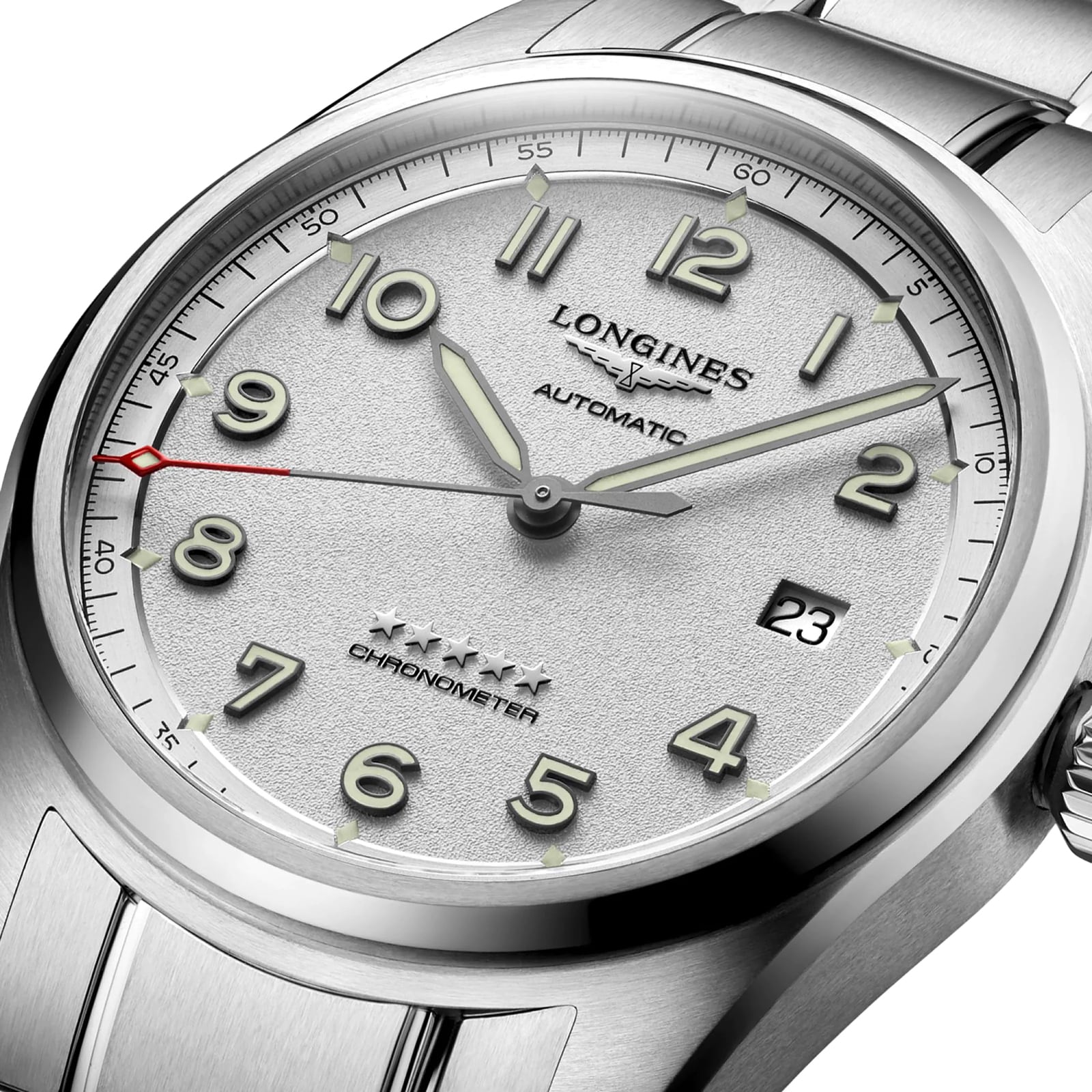 Longines Spirit 40mm Mens Watch Silver L38104736 | Goldsmiths