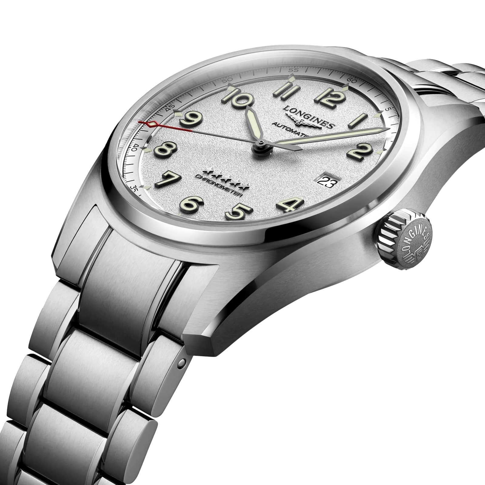 Longines Spirit 40mm Mens Watch Silver L38104736 | Goldsmiths