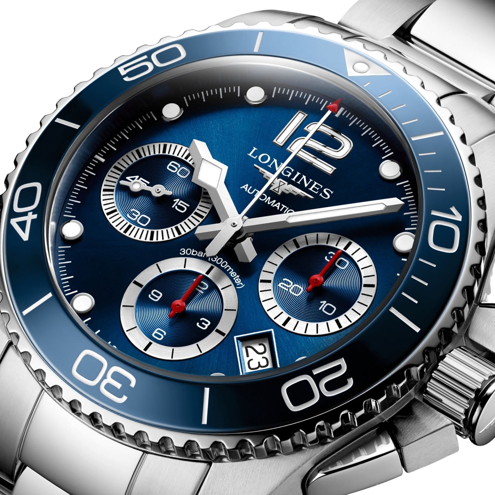 Longines HydroConquest 41mm Mens Watch Blue L37834966 | Watches Of Switzerland UK