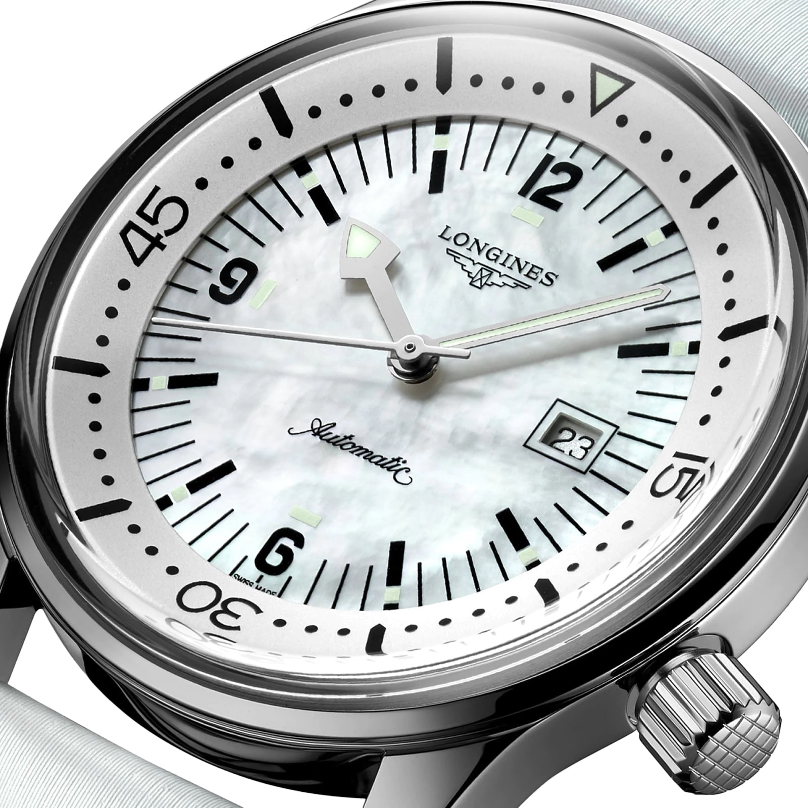 Longines Legend Diver 36mm Unisex Watch White L33744800 | Watches Of ...