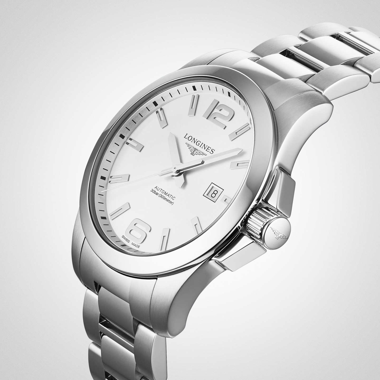 Longines Conquest 43mm Mens Watch Silver L37784766 | Watches Of ...