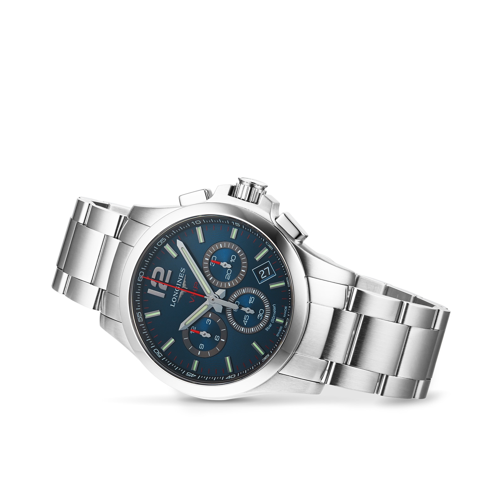Longines Conquest V.H.P 42mm Mens Watch Blue L37174966 | Goldsmiths