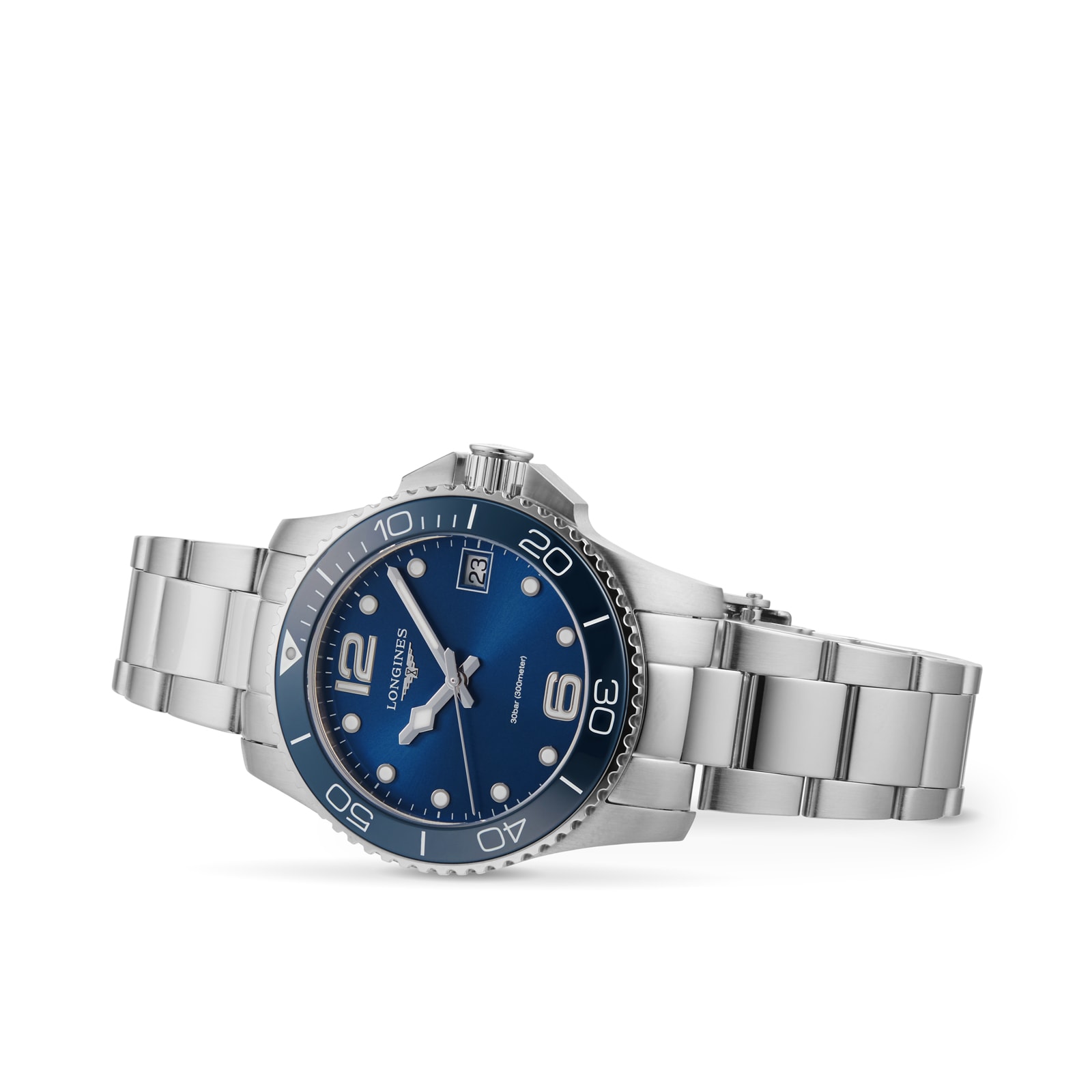 Longines Hydroconquest 32mm Ladies Watch Blue L33704966 | Mappin and Webb