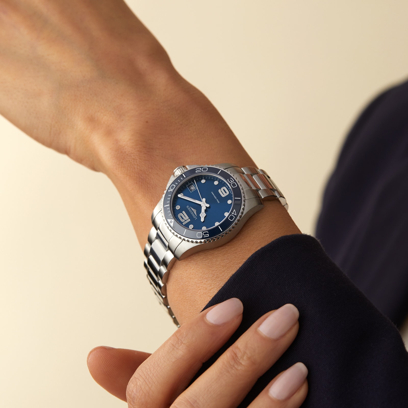 Longines Hydroconquest 32mm Ladies Watch Blue L33704966 | Goldsmiths