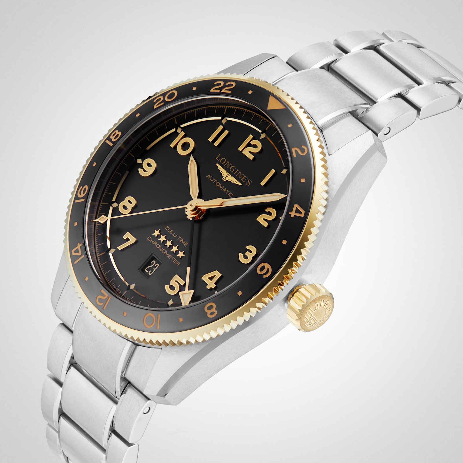 Longines Spirit Zulu Time 42mm Mens Watch L38125536 | Goldsmiths