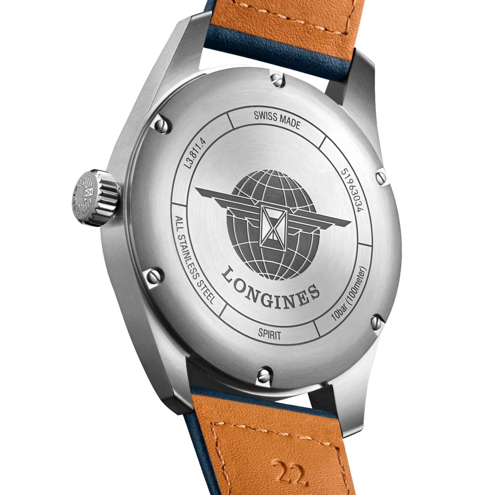 Longines Spirit Avigation 42mm Mens Watch Blue L38114930 | Goldsmiths