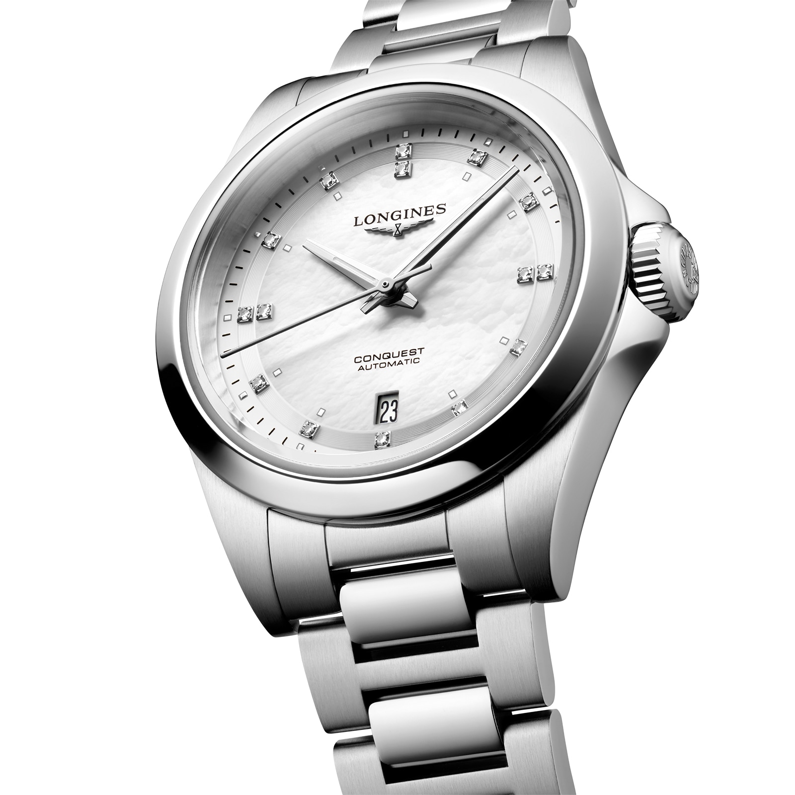 Longines Conquest 30mm Ladies Watch Mother Of Pearl L33204876 | Goldsmiths