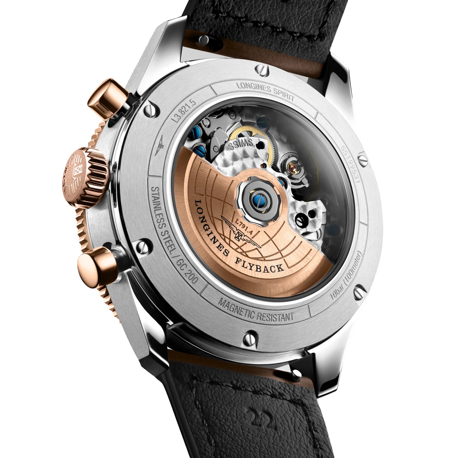 Longines Spirit Flyback 42mm Mens Watch Brown L38215592 | Goldsmiths