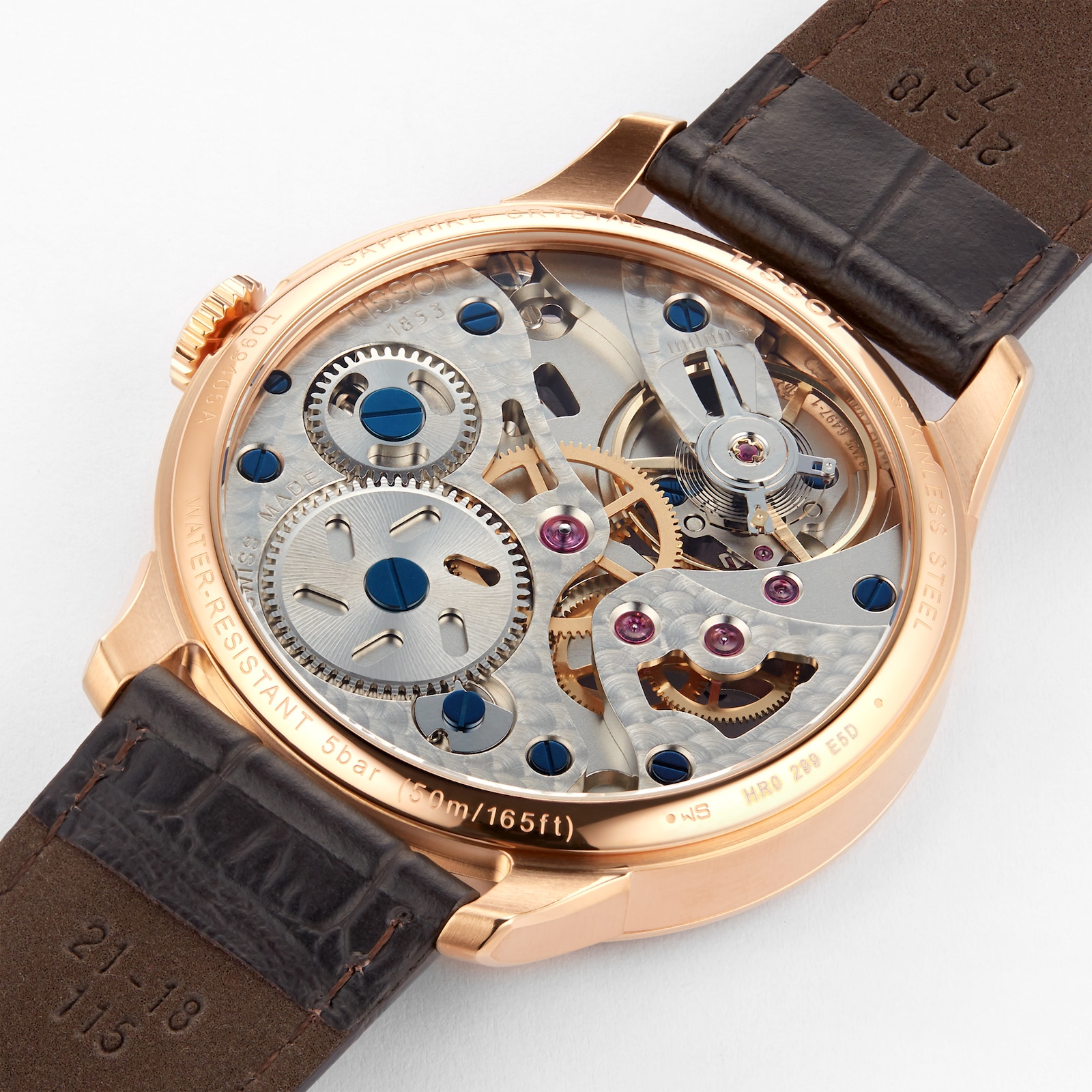 Tissot Chemin Des Tourelles Squelette Mechanical 42mm Mens Watch ...